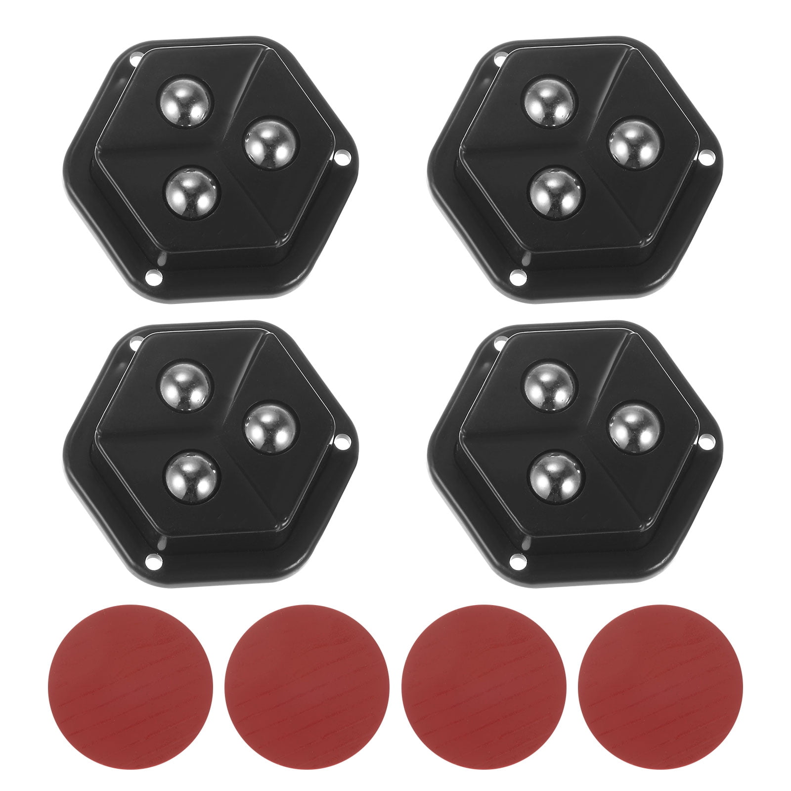 Uxcell Self Adhesive Mini Caster Wheels 360 Rotation Universal Pulley ...