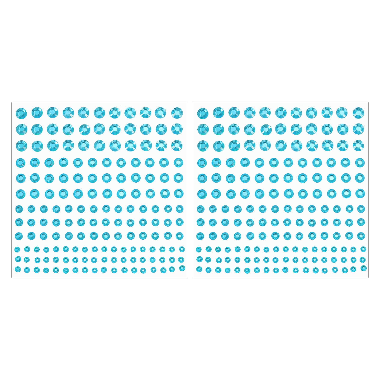 Uxcell Self-Adhesive Rhinestone Stickers, Face Gems Jewel Stickers Blue ...