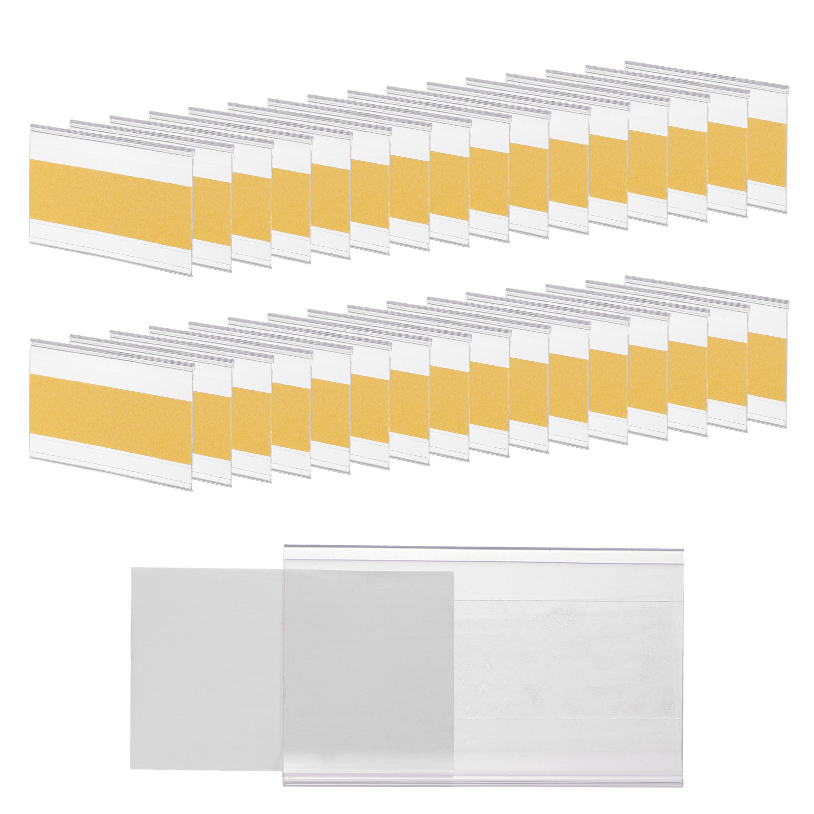 Uxcell Self Adhesive Shelf Label Holder, 2.4 x 1.7 Inch Clear Shelf ...