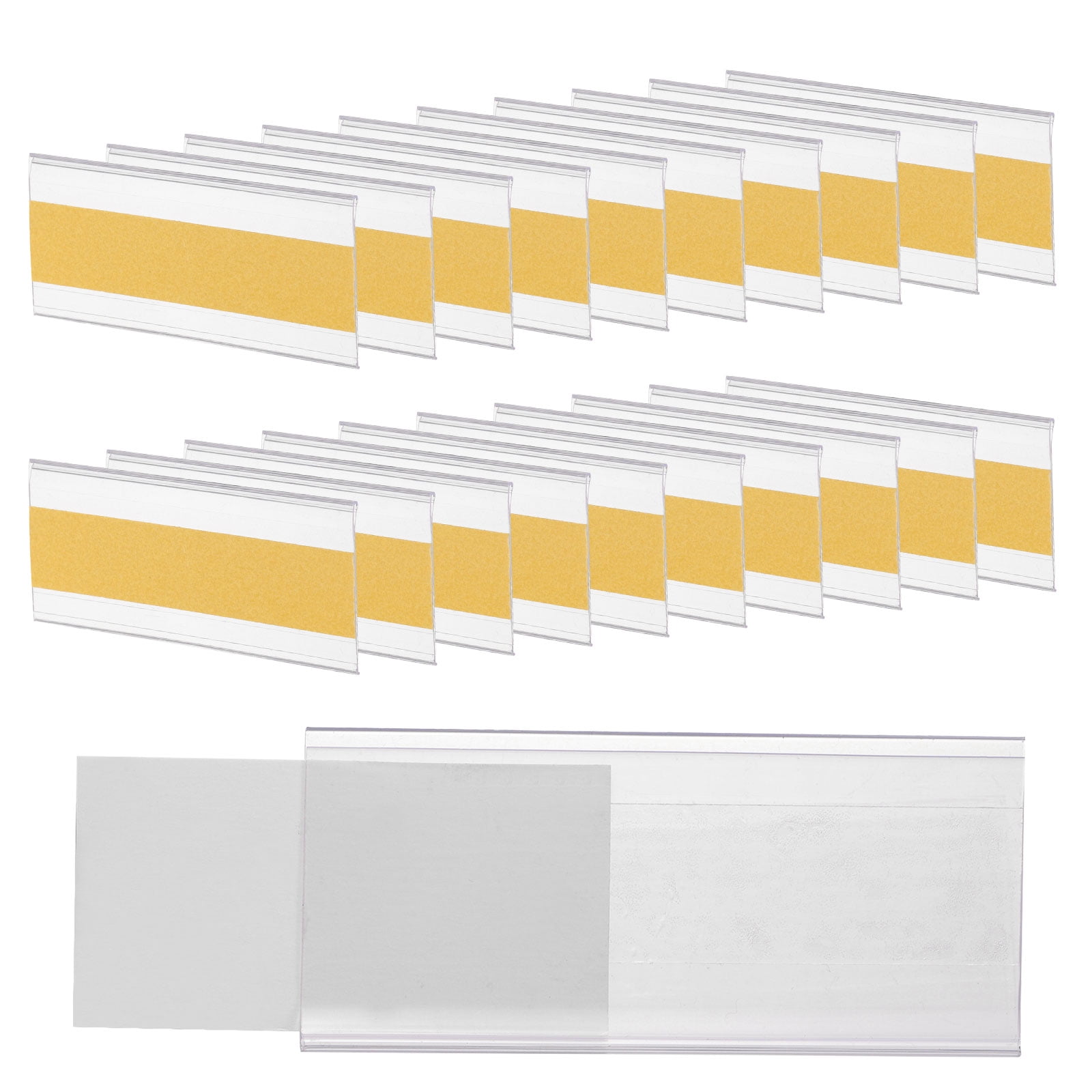 Uxcell Self Adhesive Shelf Label Holder, 3.5 x 1.7 Inch Clear Shelf ...