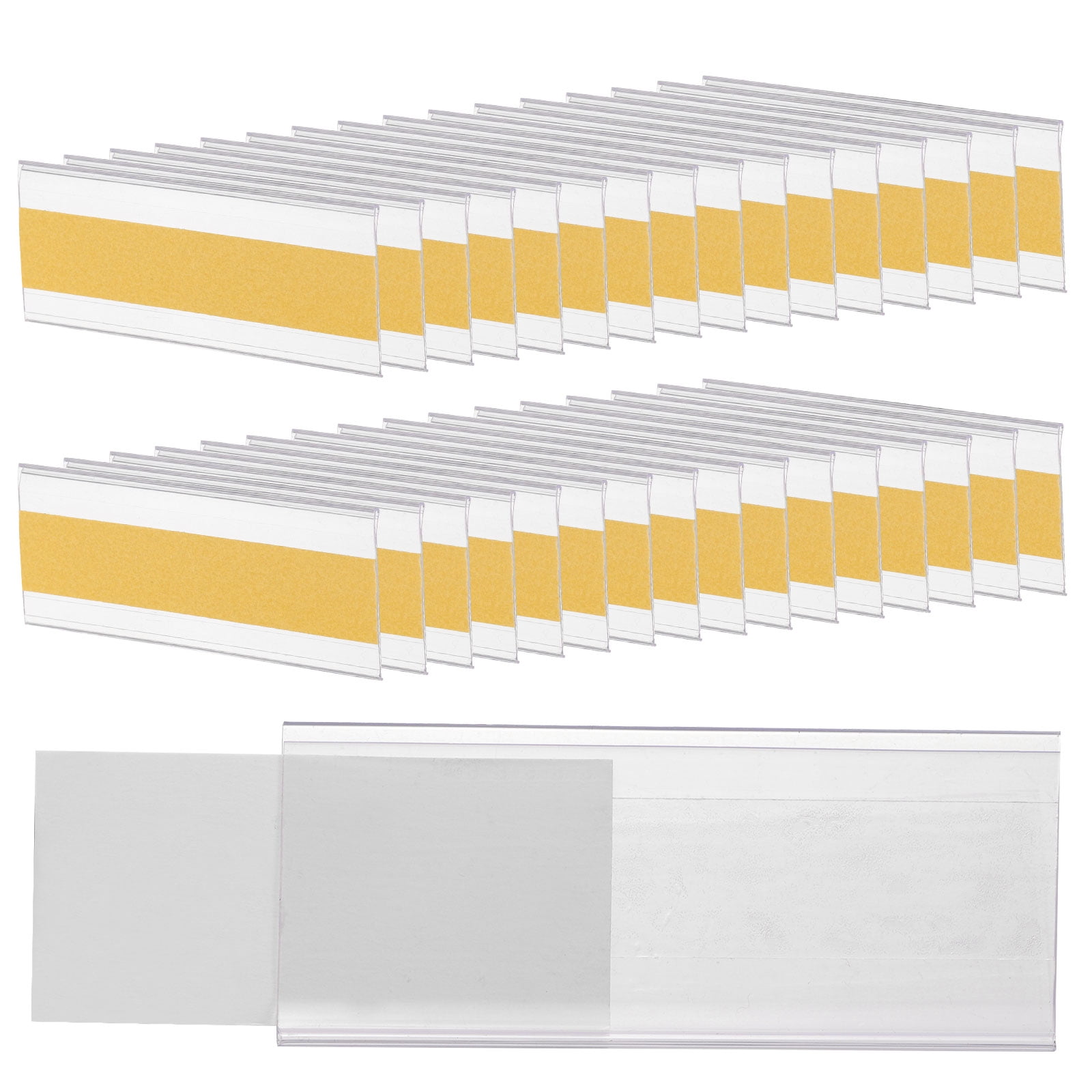 Uxcell Self Adhesive Shelf Label Holder, 3.9 x 1.7 Inch Clear Shelf ...