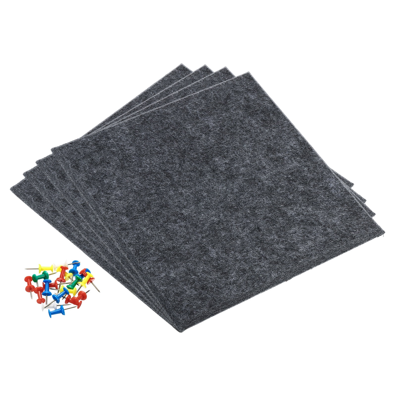 Uxcell Self Adhesive Wall Square Bulletin Felt Board Tile Push Pin ...