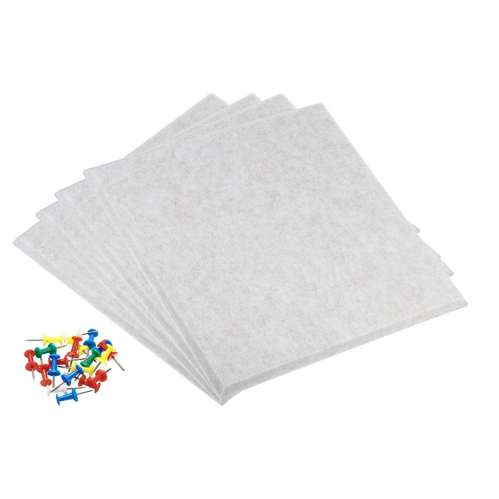 Uxcell Self Adhesive Wall Square Bulletin Felt Board Tile with Push Pin ...