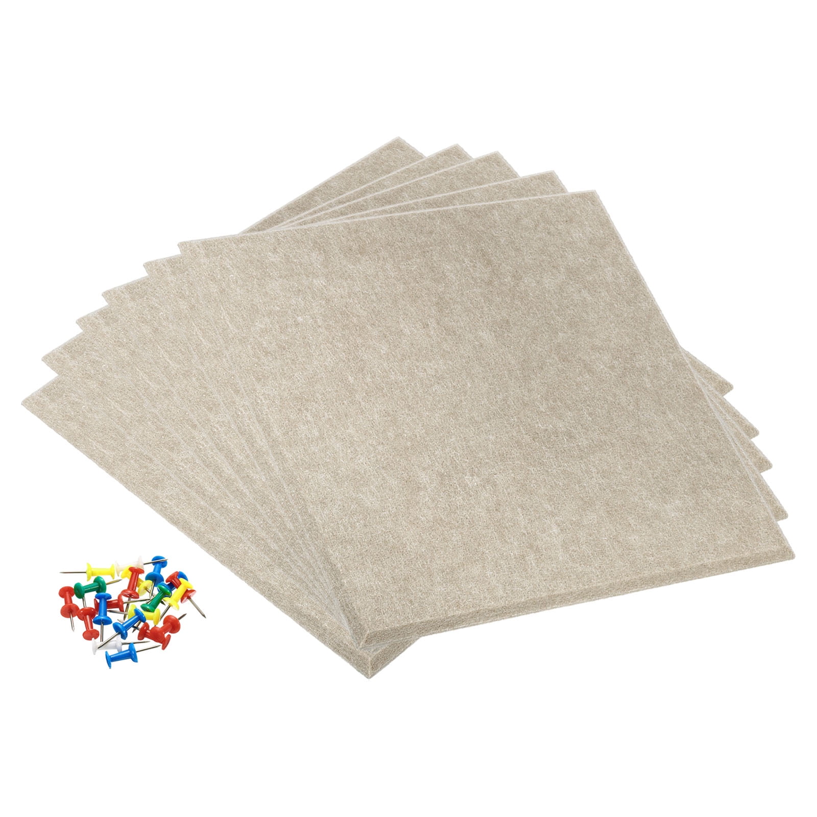 Uxcell Self Adhesive Wall Square Bulletin Felt Board Tile with Push Pin ...