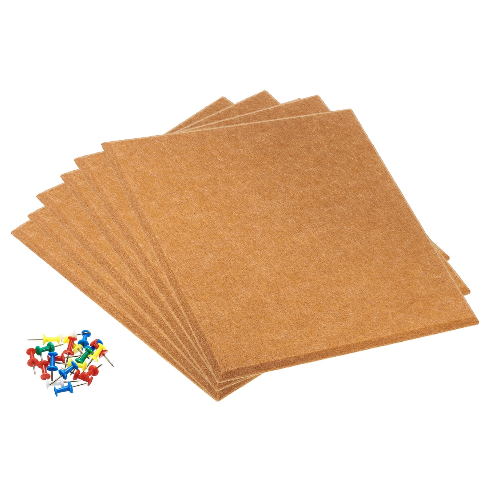 Uxcell Self Adhesive Wall Square Bulletin Felt Board Tile with Push Pin ...