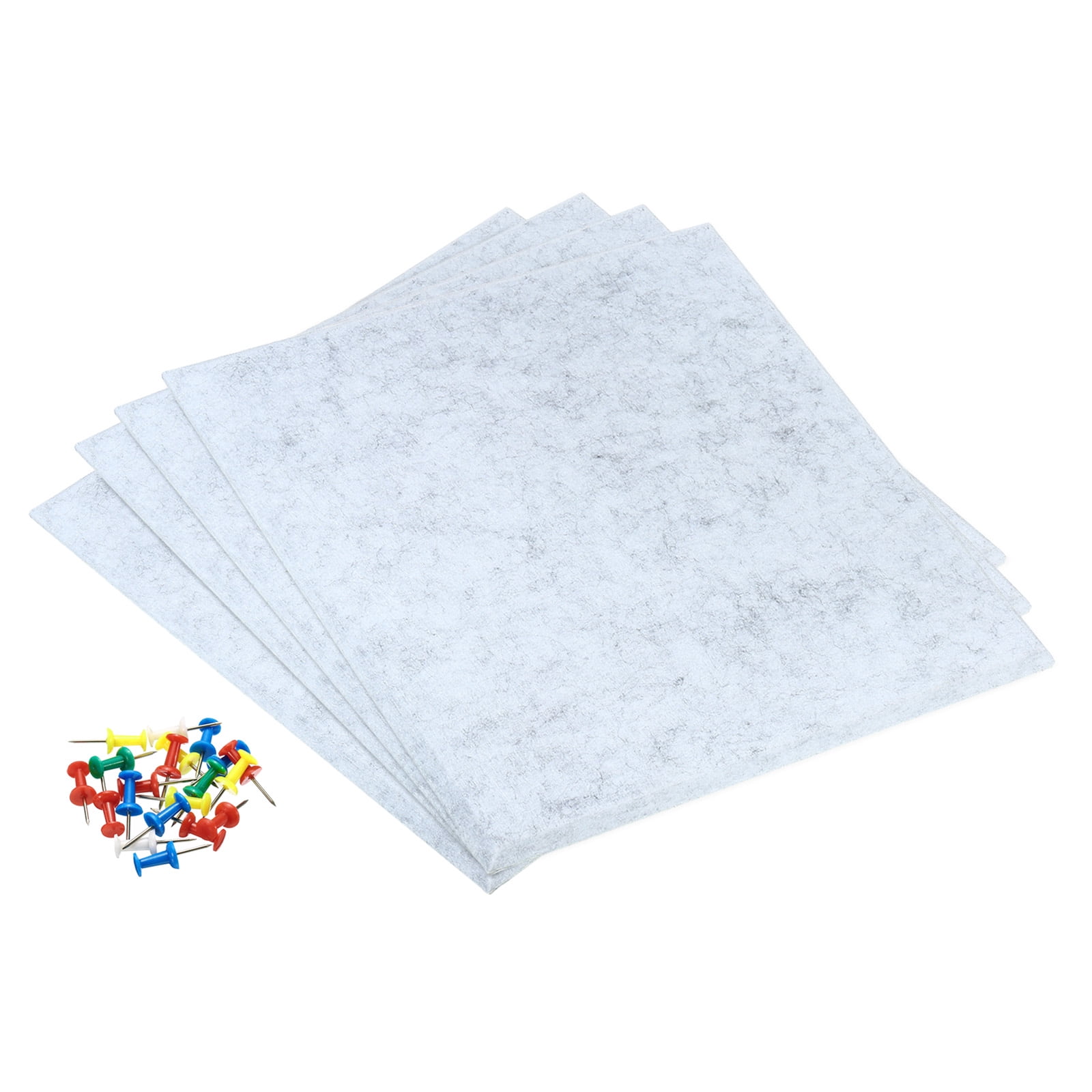 Uxcell Self Adhesive Wall Square Felt Bulletin Cork Pin Board Tile ...