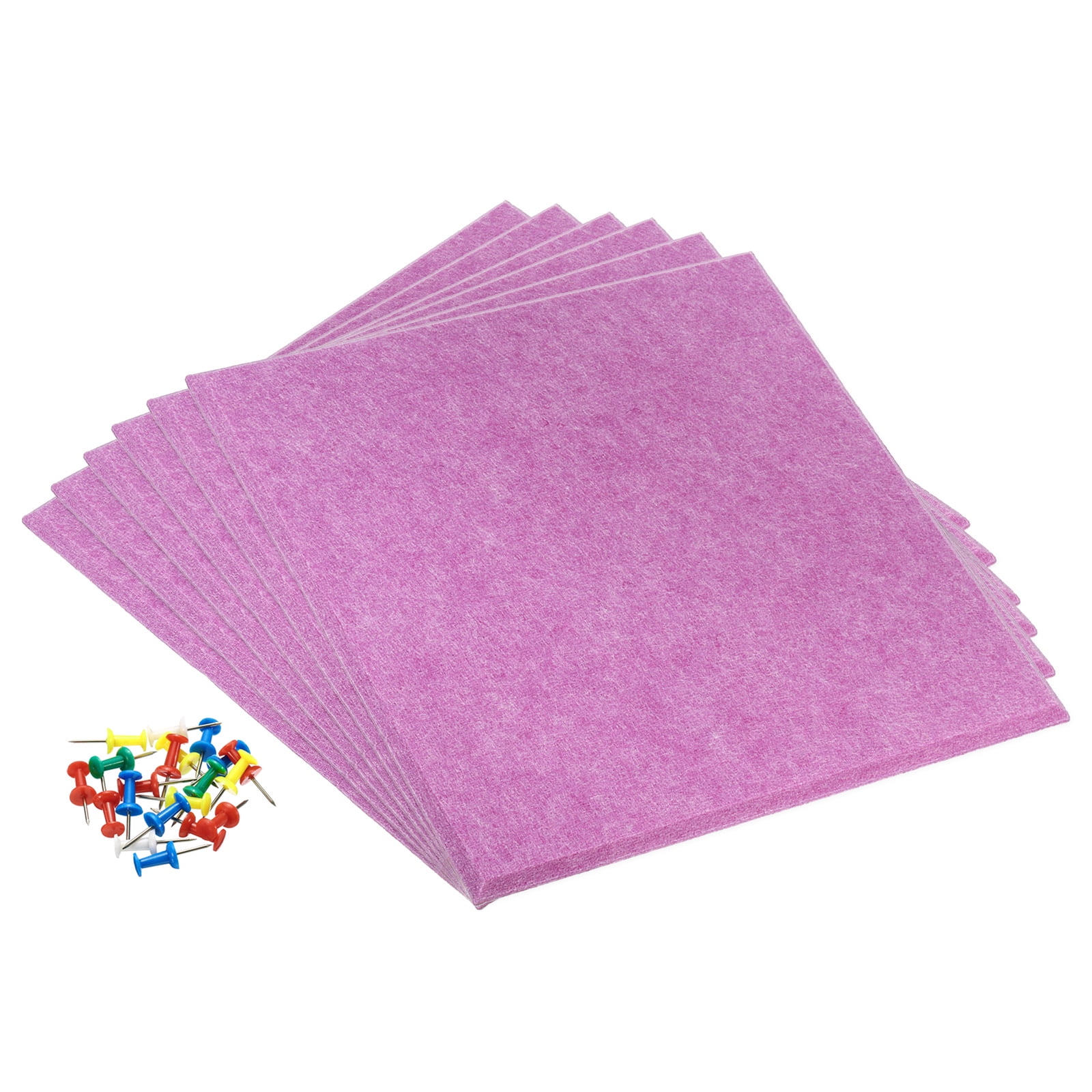 Uxcell Self Adhesive Wall Square Felt Bulletin Cork Pin Board Tile ...
