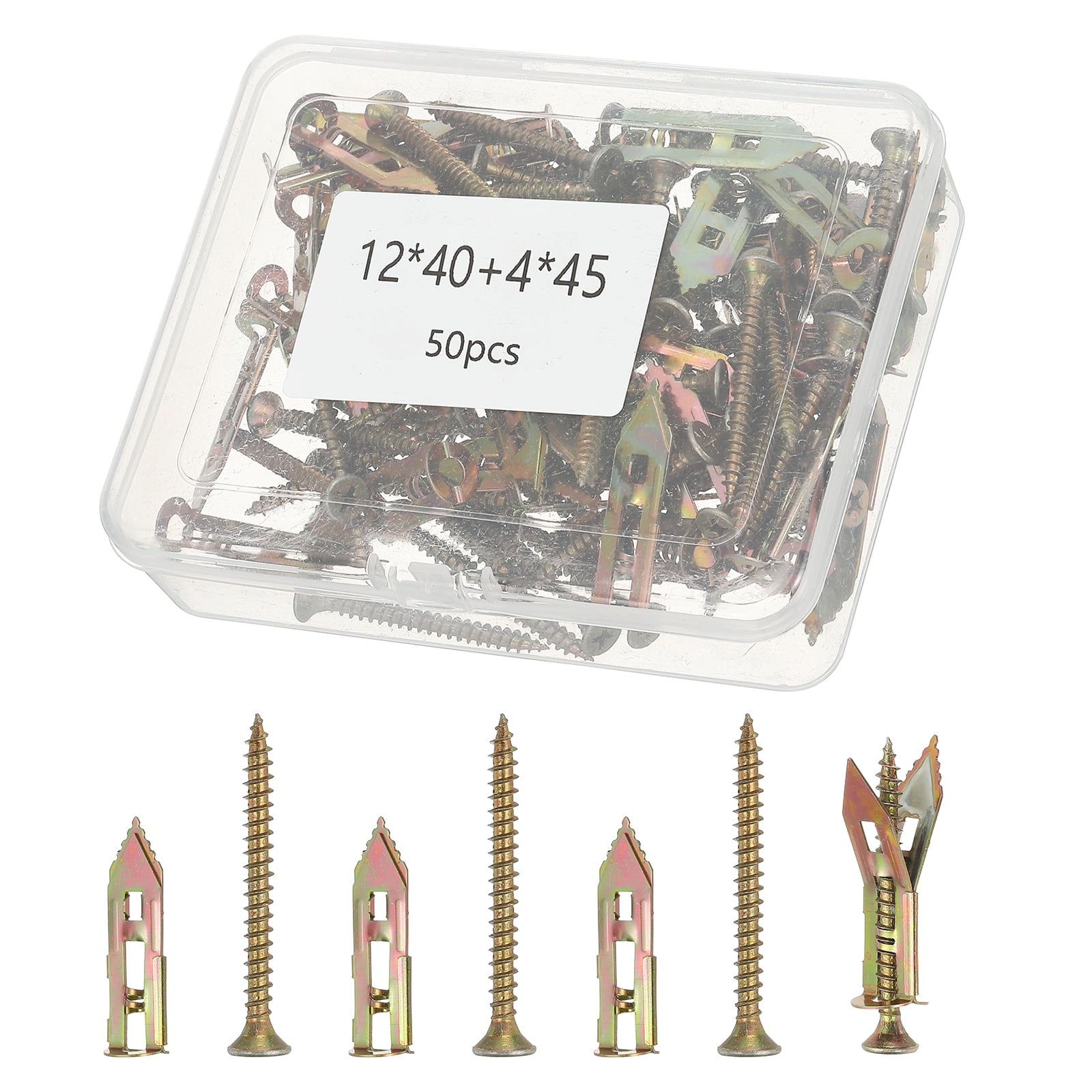 Self Drilling Drywall Anchors with Screws, 50 Pcs Steel Anchors & 50 ...