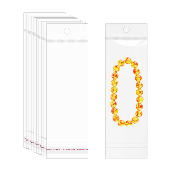 Uxcell Self Sealing Bag with Hang Hole, (7.7" x 2.4") (300Pcs), Clear ...