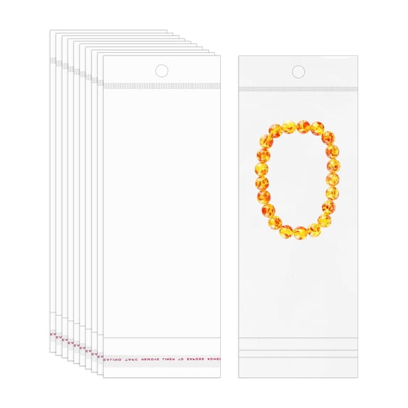 Uxcell Self Sealing Bag with Hang Hole, (8.5" x 2.4") (300Pcs), Clear ...