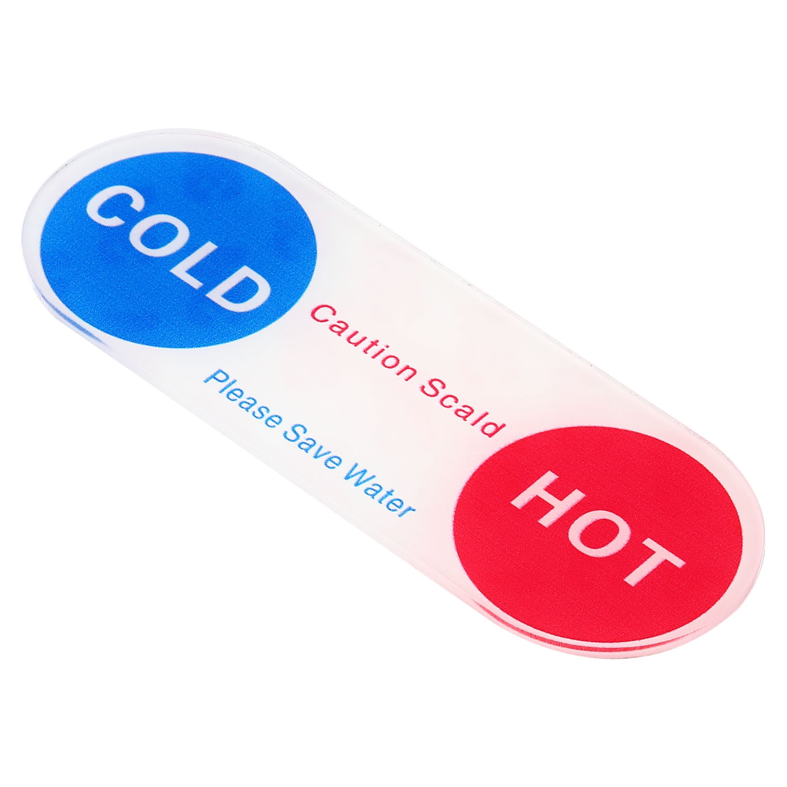 Uxcell Self Stick Hot/Cold Water Label Oval Sticker Signs Red/Blue 2 ...