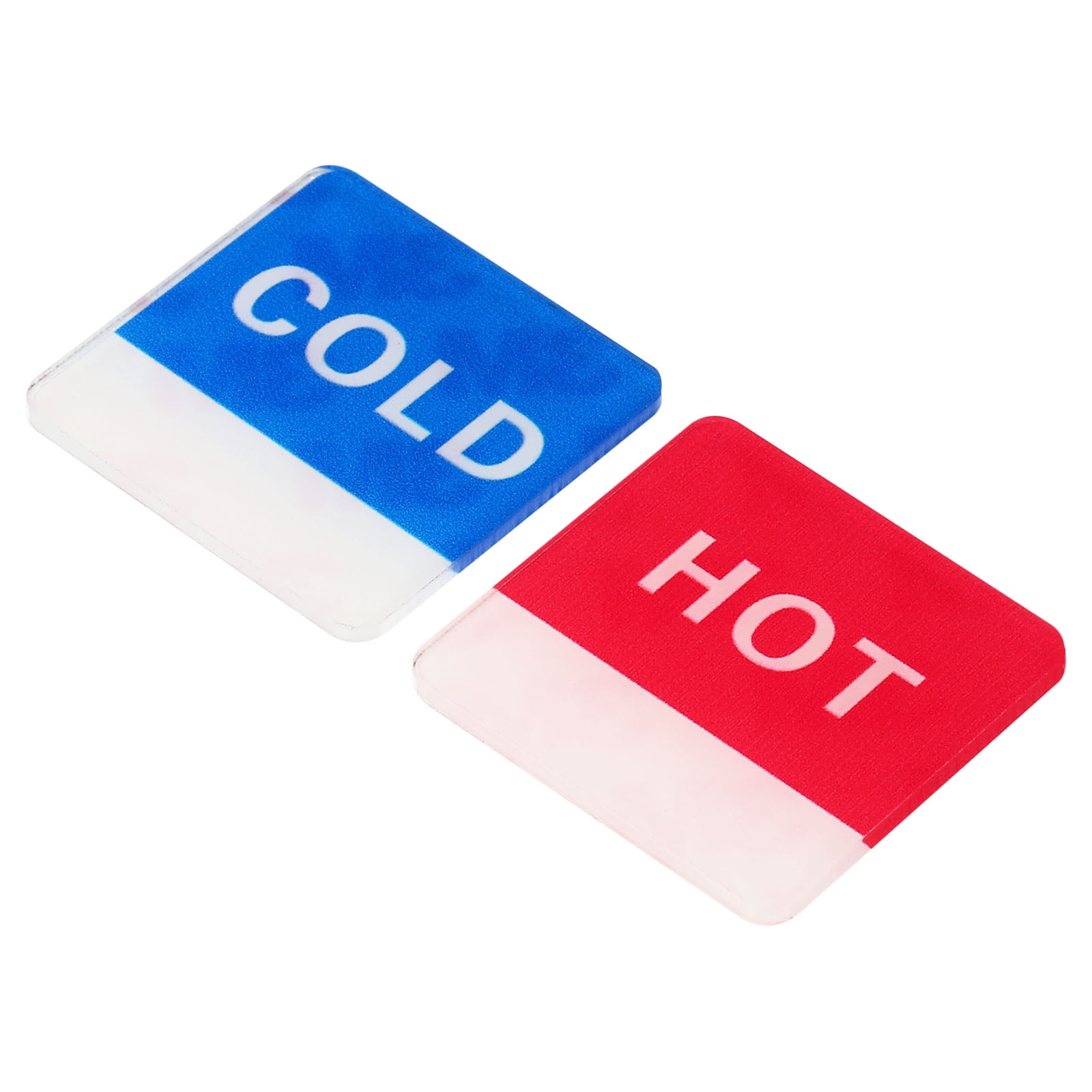 Uxcell Self Stick Hot/Cold Water Label Square Sticker Signs Red/Blue 20 ...