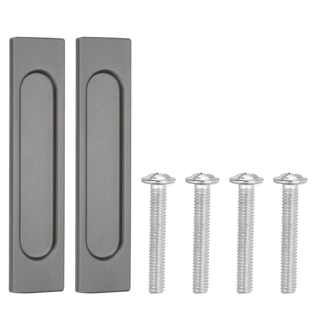 Uxcell Self-Stick Sliding Closet Door Handles 6" Aluminum Alloy Drawer ...