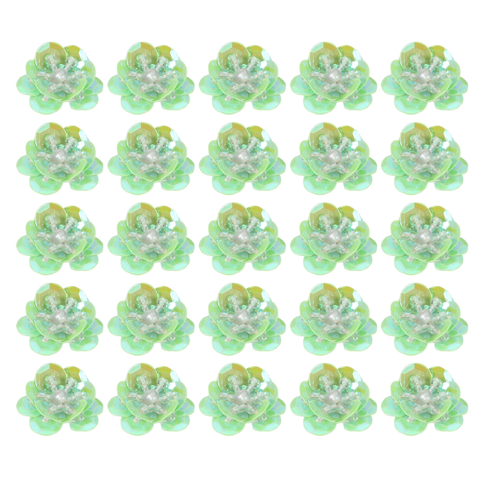 Uxcell Sequin Bead Flowers Patches, Flowers Applique with Crystal ...