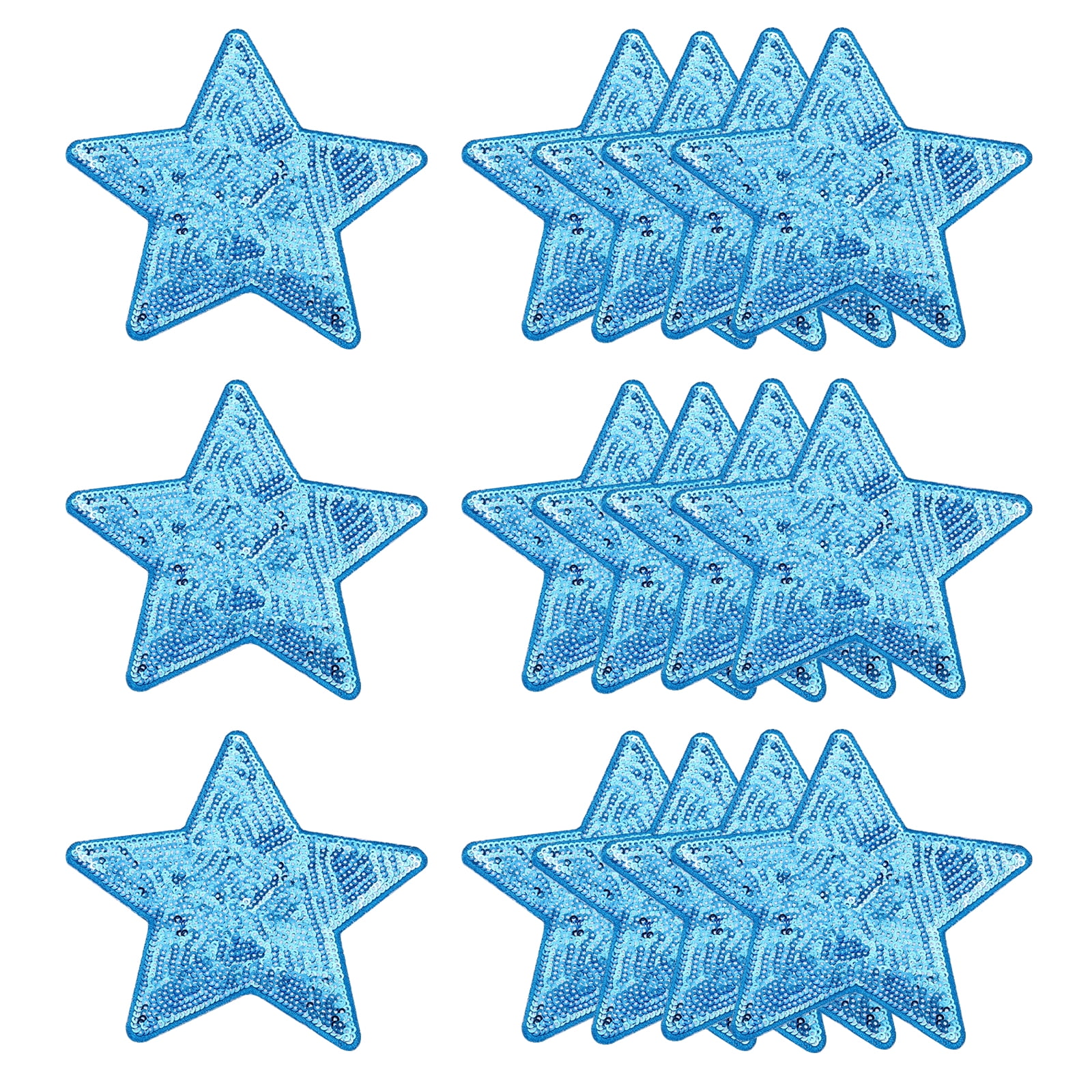 Uxcell Sequin Star Iron on Patches, Embroidery Sequin Patches for ...