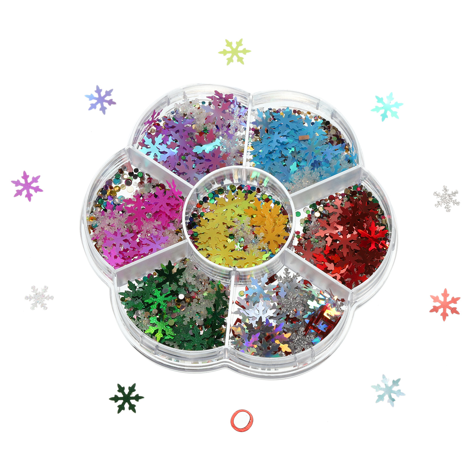 Uxcell Sequins and Spangles, 1 Box Assorted Sequin Supplies for Craft ...