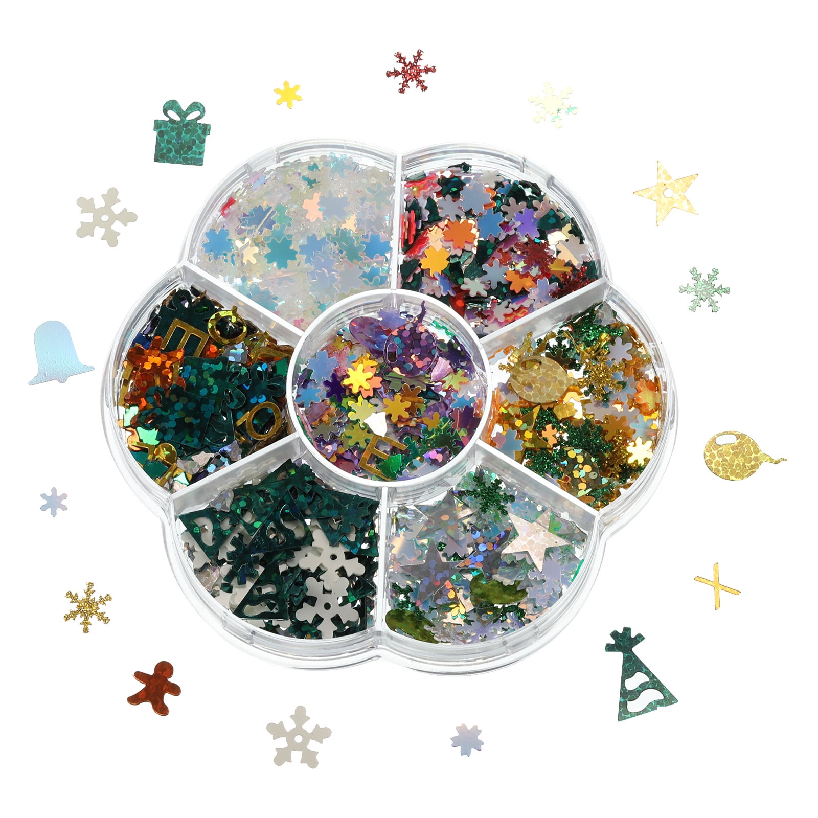 Uxcell Sequins and Spangles, 1 Box Assorted Sequin Supplies for Crafts ...