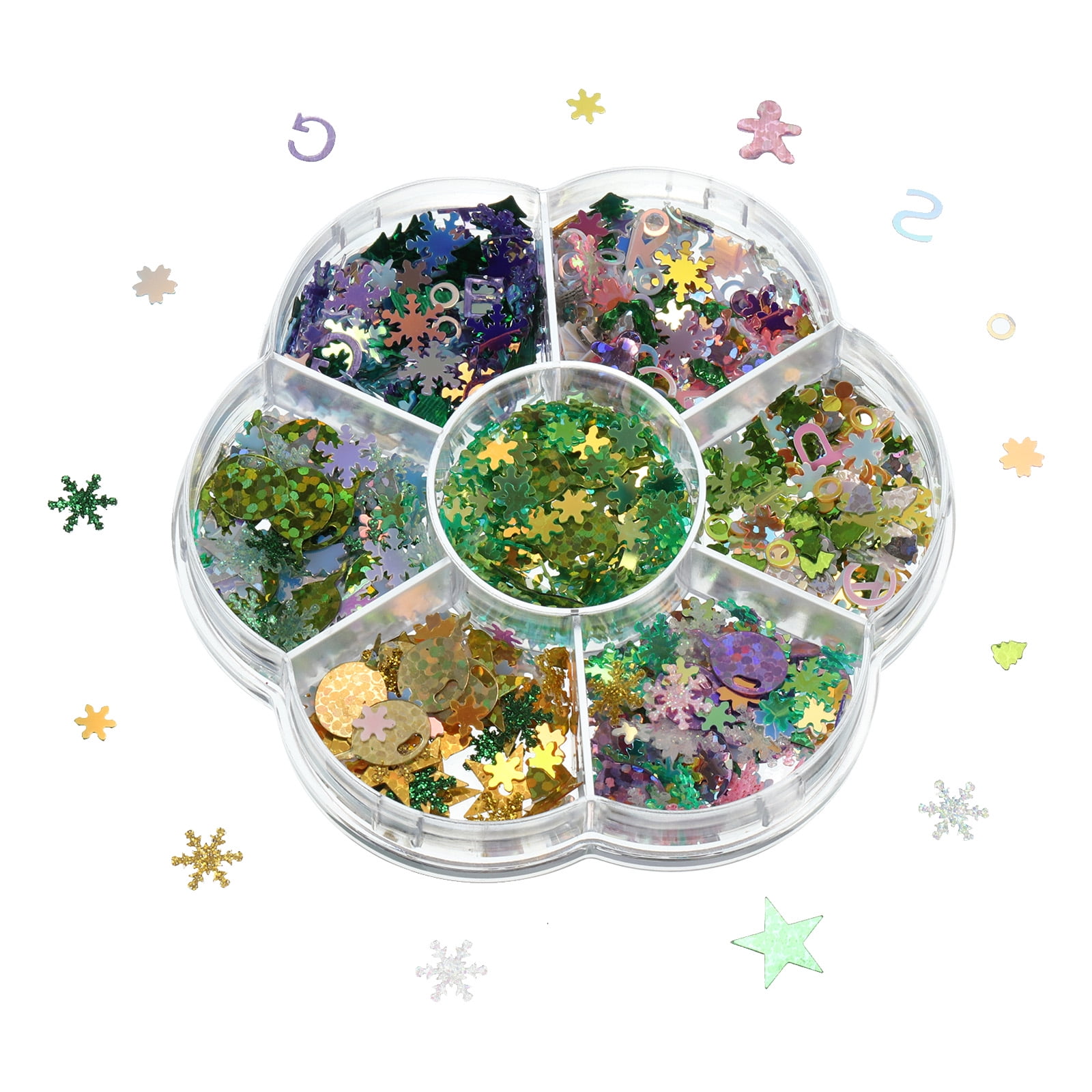 Uxcell Sequins and Spangles, 1 Box Assorted Sequin Supplies for DIY ...