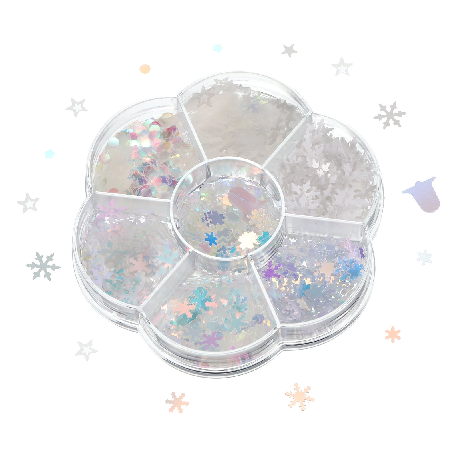 Uxcell Sequins and Spangles, 1 Box Assorted Shapes Sequin Supplies ...