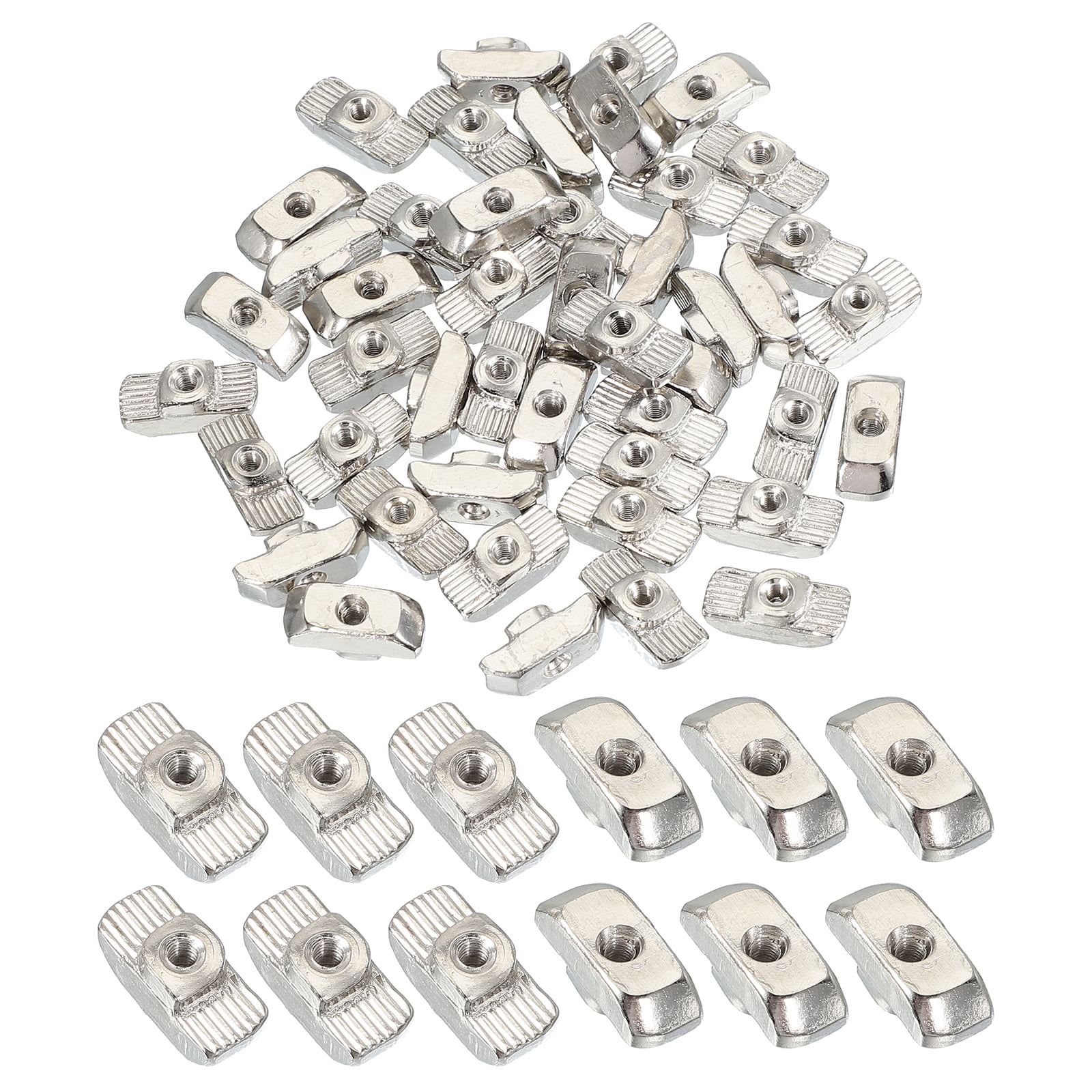 Uxcell Series t Nuts, t Slot Nut Hammer Head Fastener Nut, Nickel Plated Carbon Steel Nut M3 ...