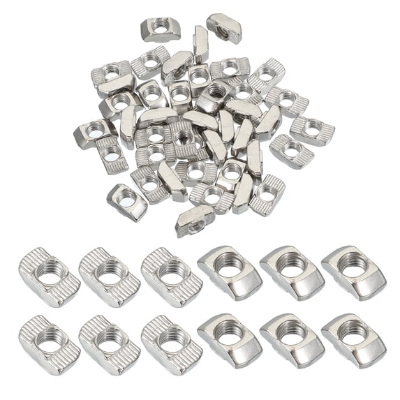 Uxcell Series t Nuts, t Slot Nut Hammer Head Fastener Nut, Nickel ...
