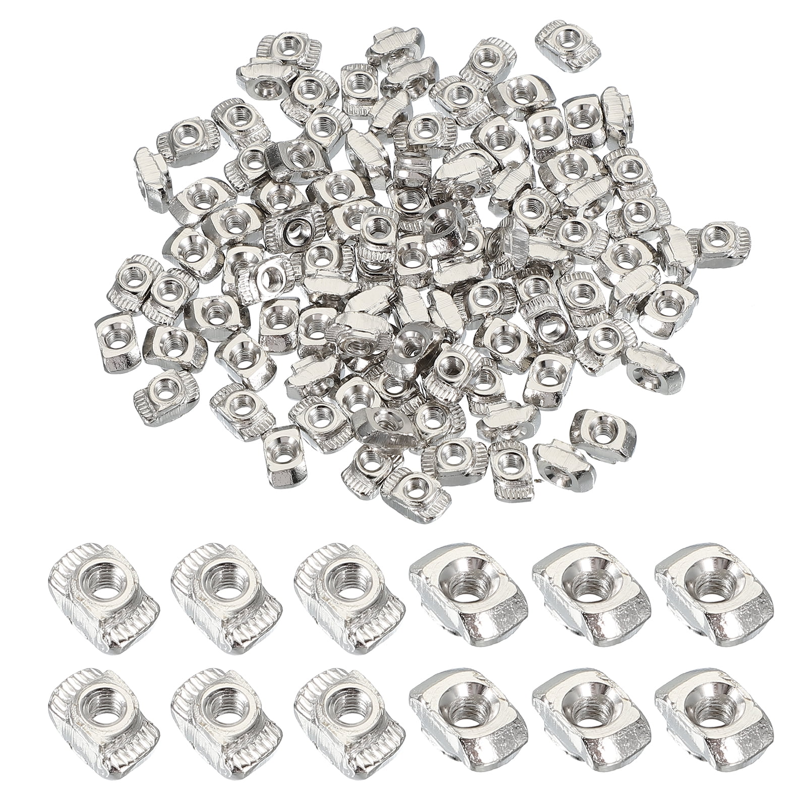 Uxcell Series t Nuts, t Slot Nut Hammer Head Fastener Nut, Nickel ...