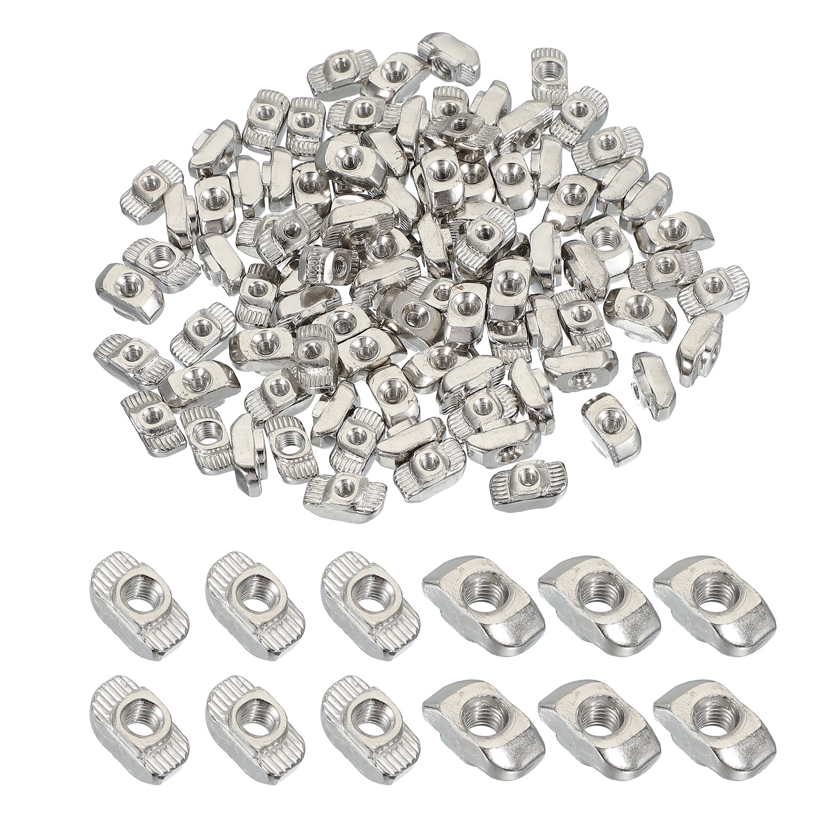 Uxcell Series t Nuts, t Slot Nut Hammer Head Fastener Nut, Nickel ...