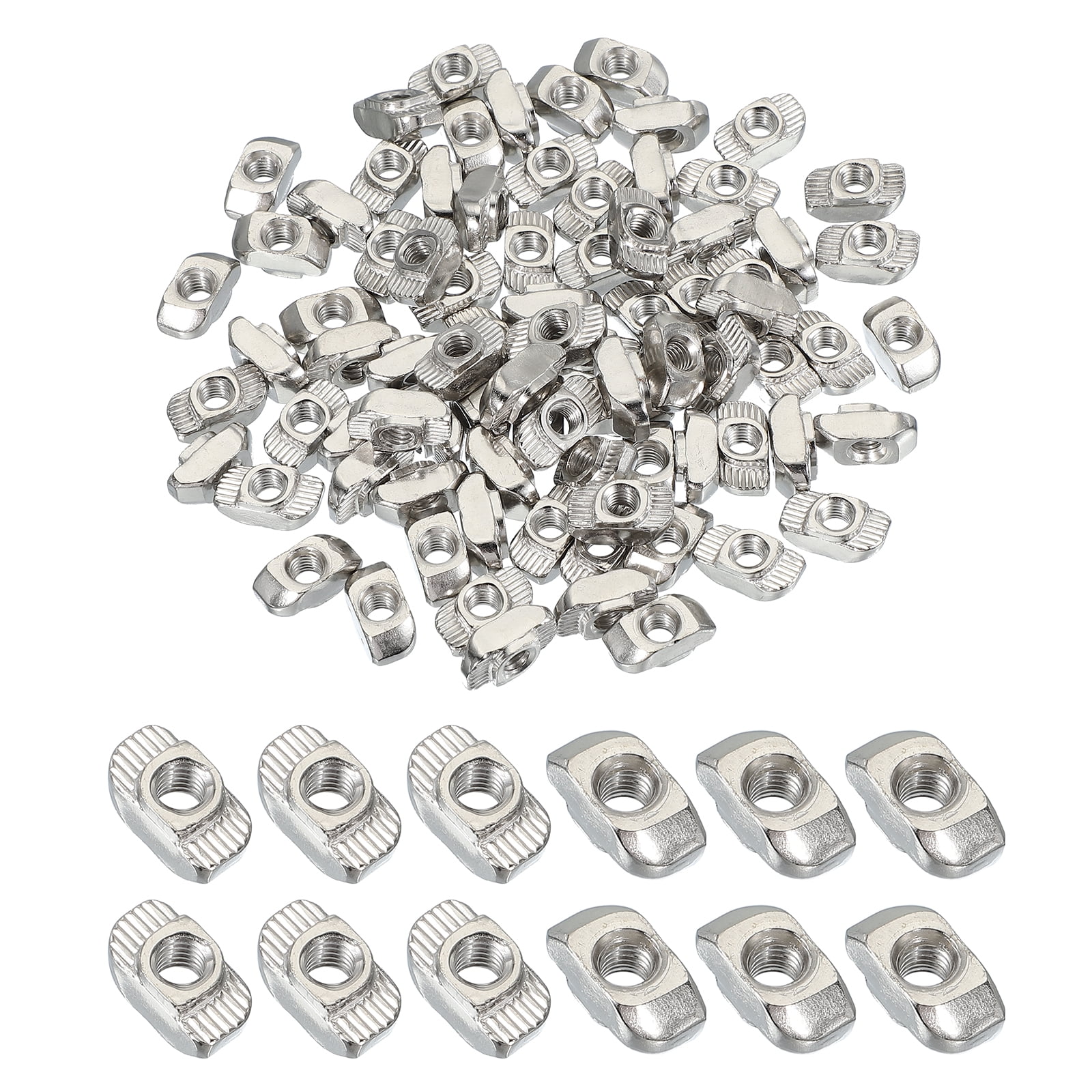 Uxcell Series t Nuts, t Slot Nut Hammer Head Fastener Nut, Nickel ...