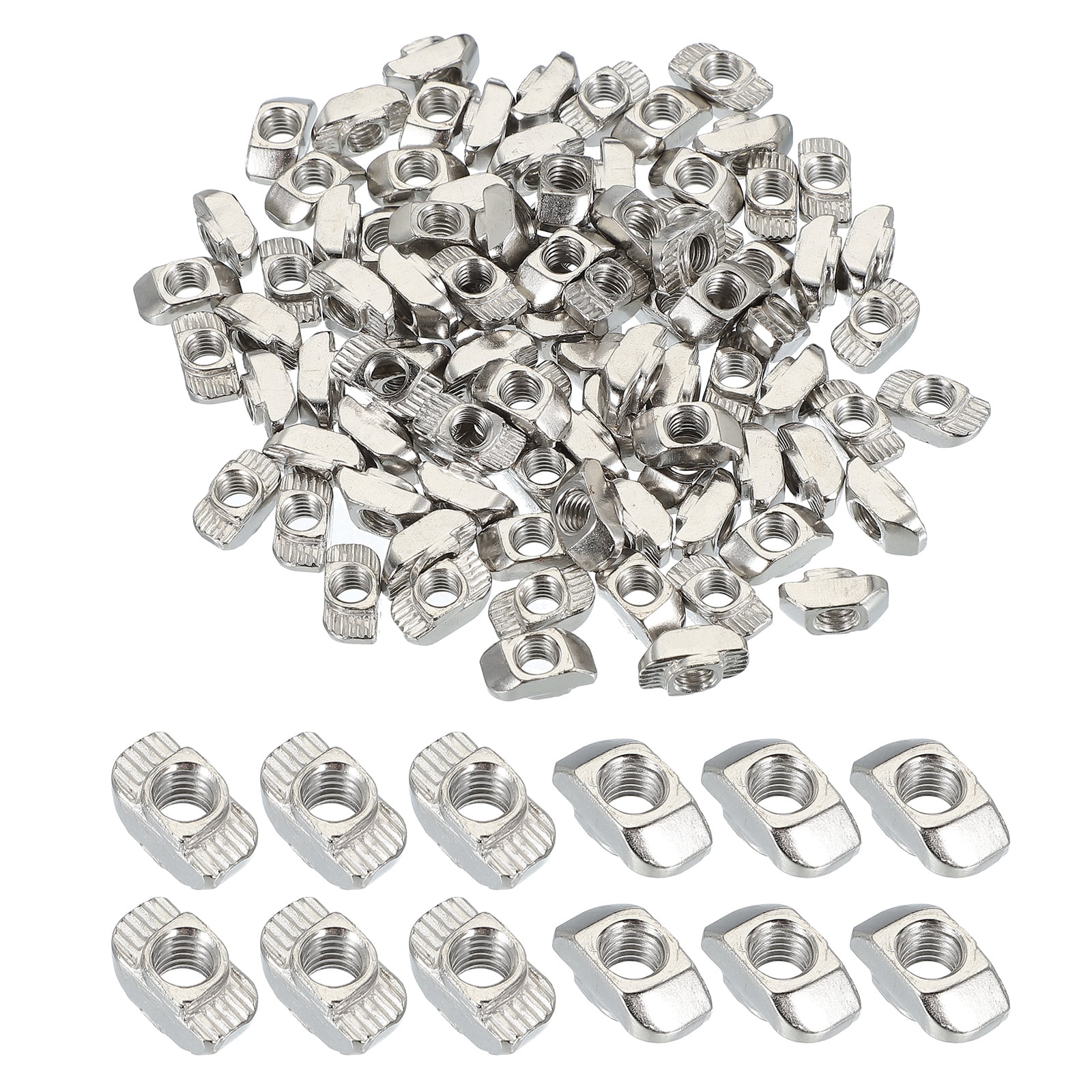 Uxcell Series t Nuts, t Slot Nut Hammer Head Fastener Nut, Nickel Plated Carbon Steel Nut for ...