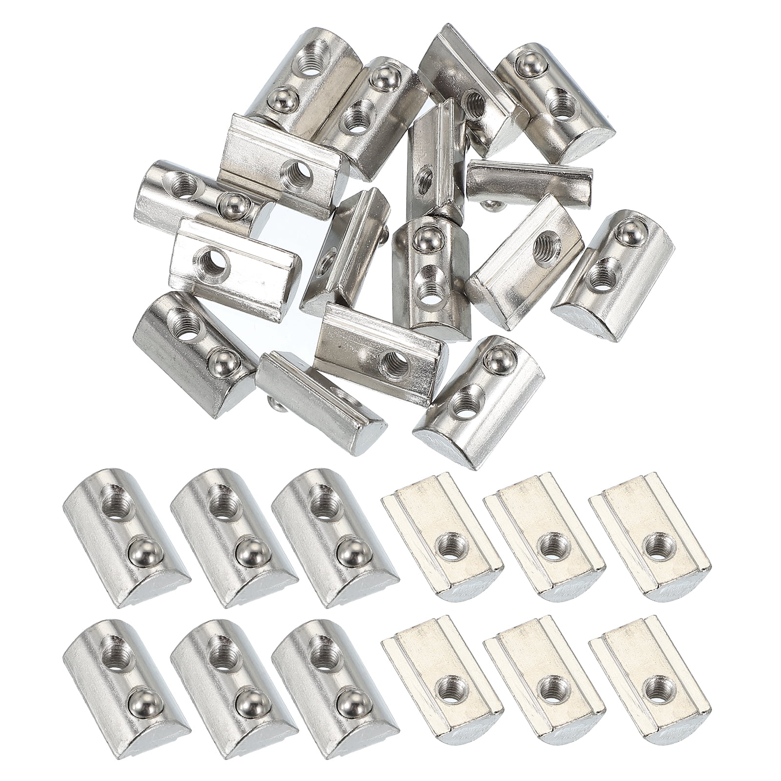 Uxcell Series t Slot Nuts, Roll-in Spring Ball Loaded Elastic Nuts Slot ...