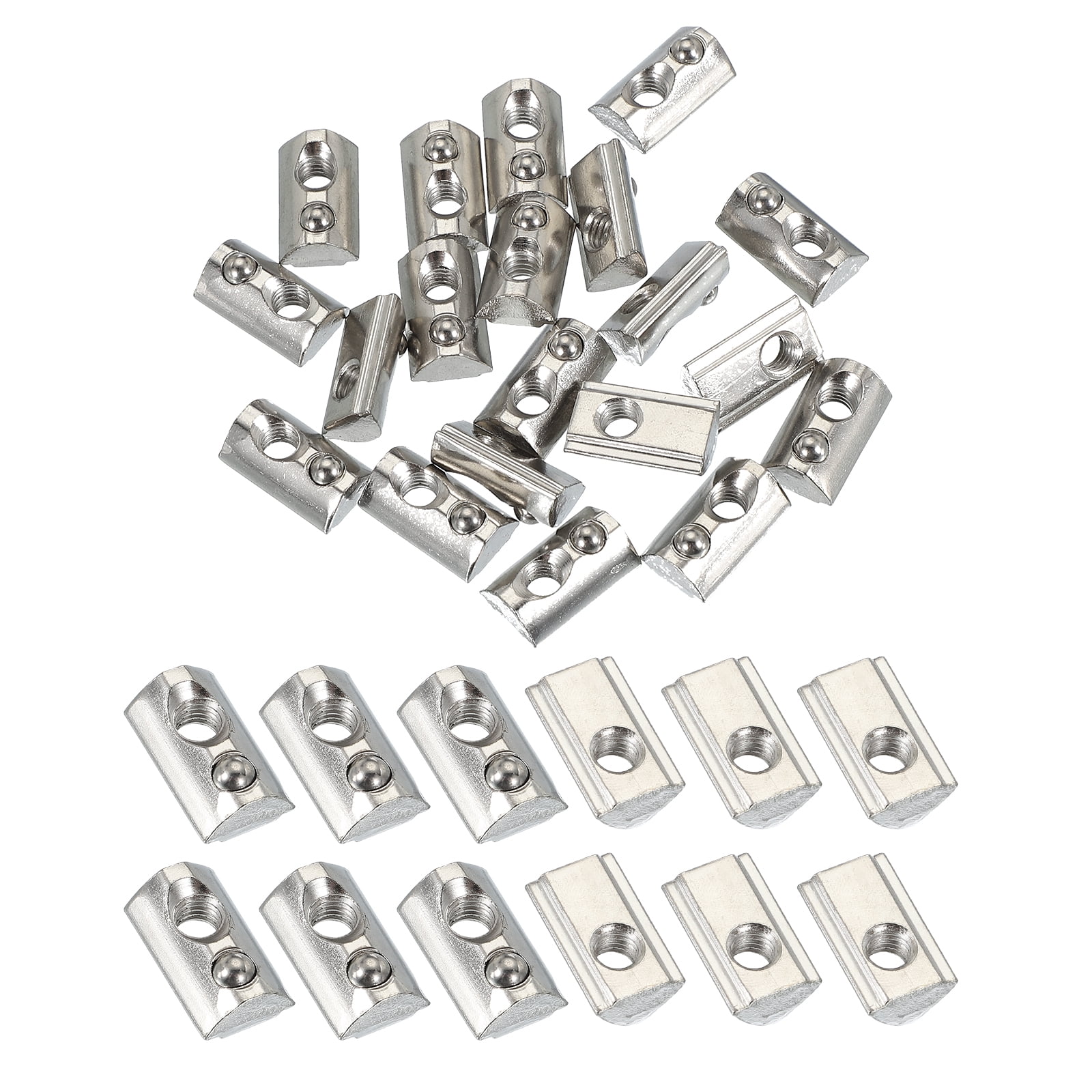 3030 Series T Slot Nuts, M6 Roll-in Spring Ball Loaded Elastic Nuts ...
