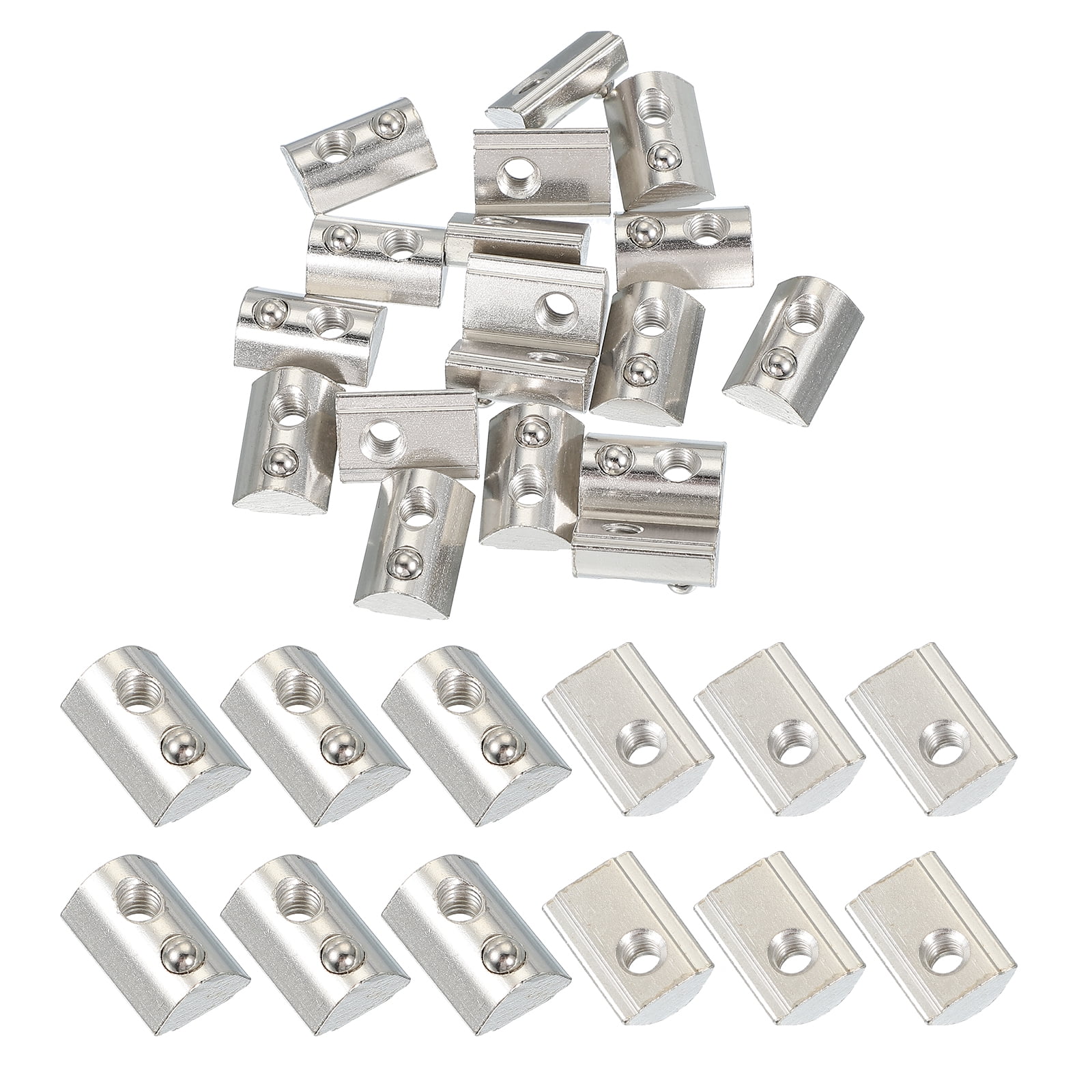 Uxcell Series t Slot Nuts, Roll-in Spring Ball Loaded Elastic Nuts Slot ...