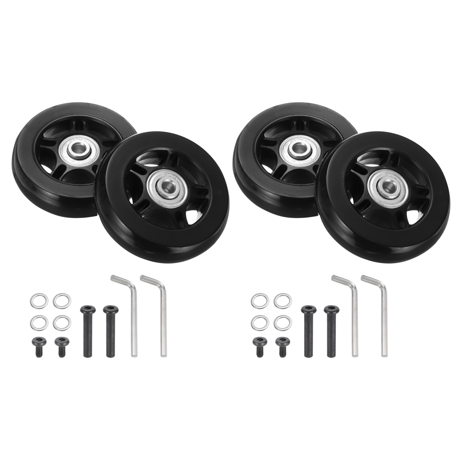 Uxcell Set of 2 Luggage Wheels Replacement 69 x 19 mm/2.7" x 0.7 ...