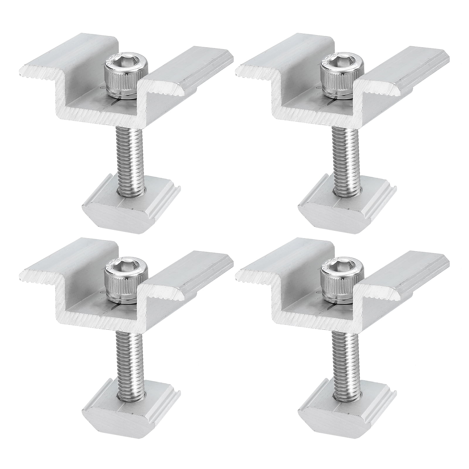 Uxcell Set of 4 Solar Panel Mount Mid Clamps, 35mm Aluminum Solar Mid ...