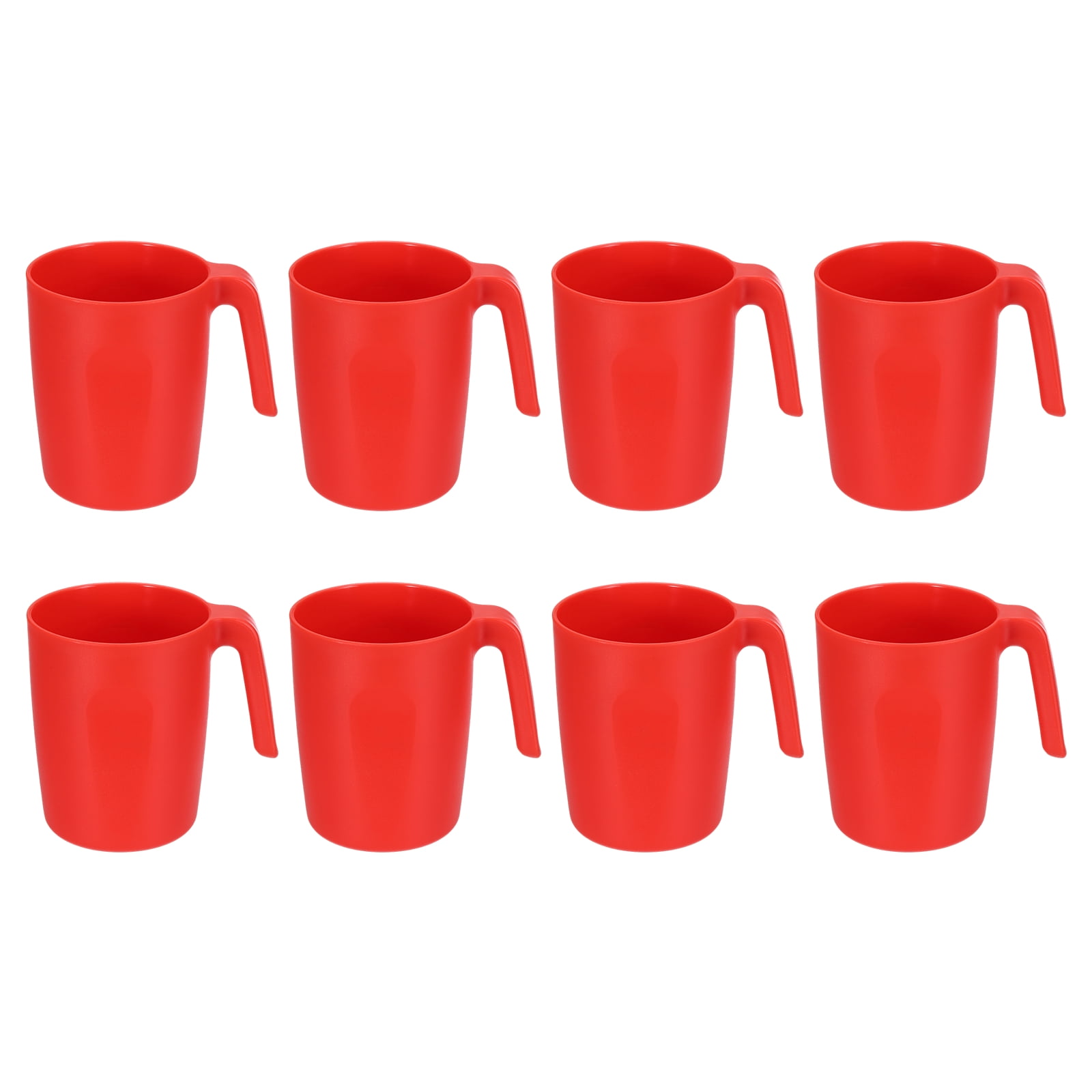 Uxcell Set of 8 Plastic Coffee Mugs, Unbreakable Coffee Mugs, Reusable ...