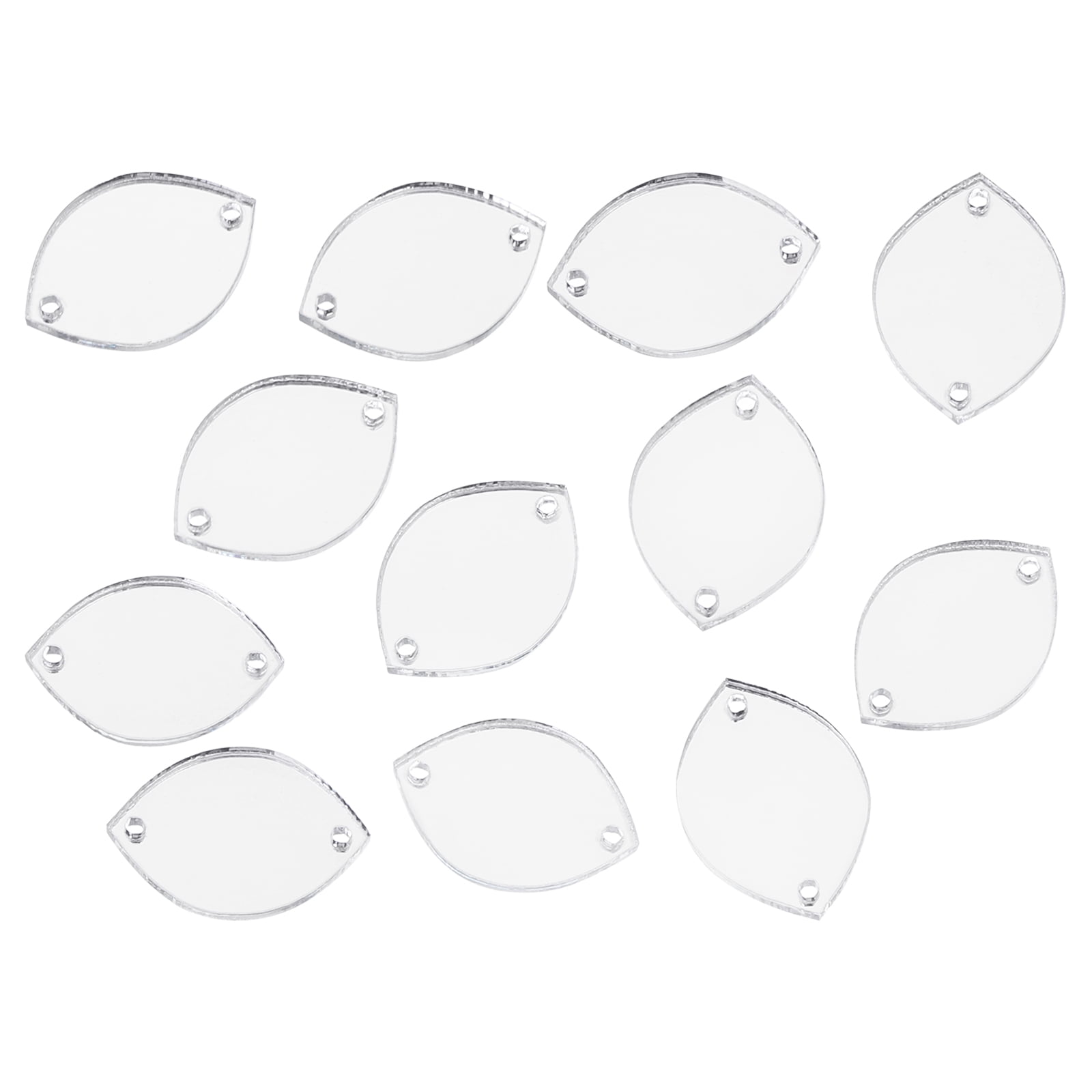 Uxcell Sew on Mirror, 50pcs Acrylic Flat Back Crystal Mirror DIY ...