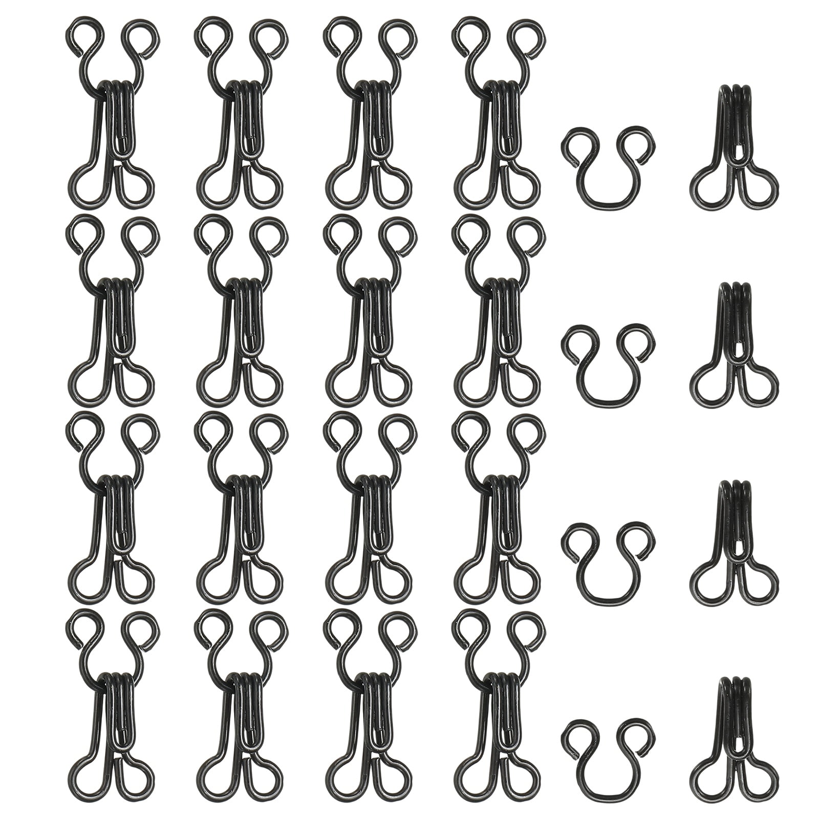 Uxcell Sewing Hooks and Eyes, 18mm Covered Hook Eye Sewing Closure ...