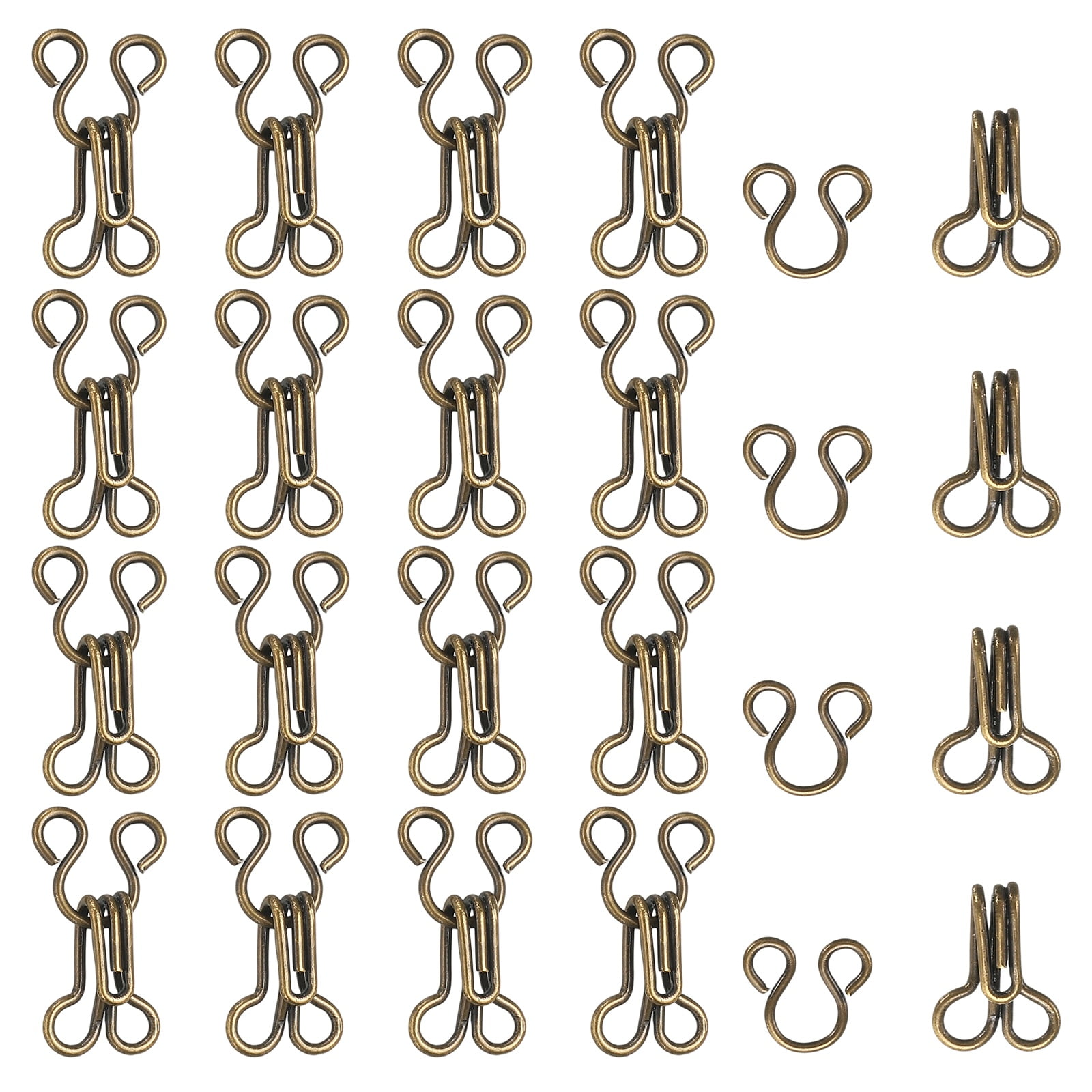 Uxcell Sewing Hooks and Eyes, 15mm Covered Hook Eye Sewing Closure ...