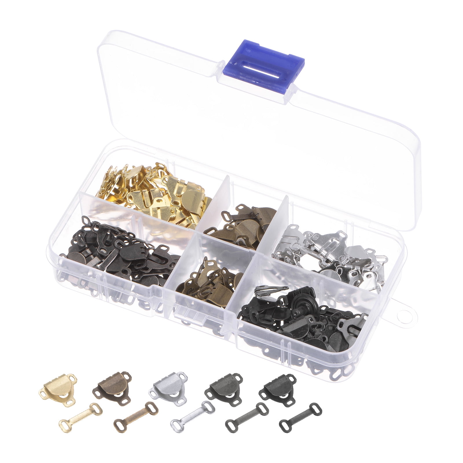 Uxcell Sewing Hooks and Eyes Closure Set for Bra Trousers DIY, 5 Colors ...