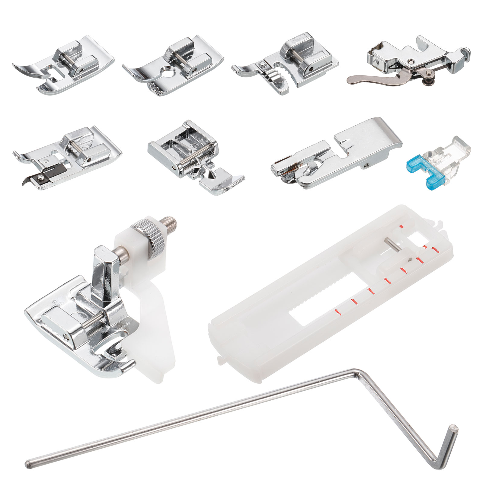 Uxcell Sewing Machine Presser Foot Set, Multifunctional Spare Parts Accessories,1 Set(11Pcs ...