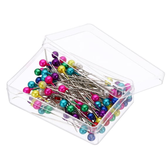 Uxcell Sewing Pins, 1.5" Straight Pin with Plastic Pearlized Ball Head ...