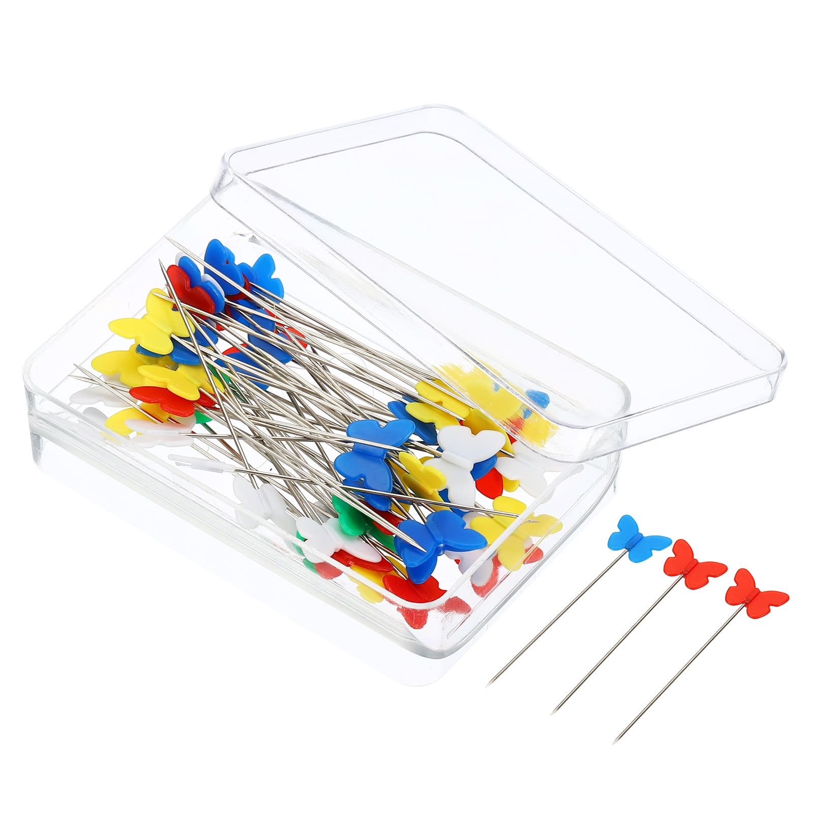 Uxcell Sewing Pins, 2 Inch Straight Pin with Flat Butterfly Head, Dark ...