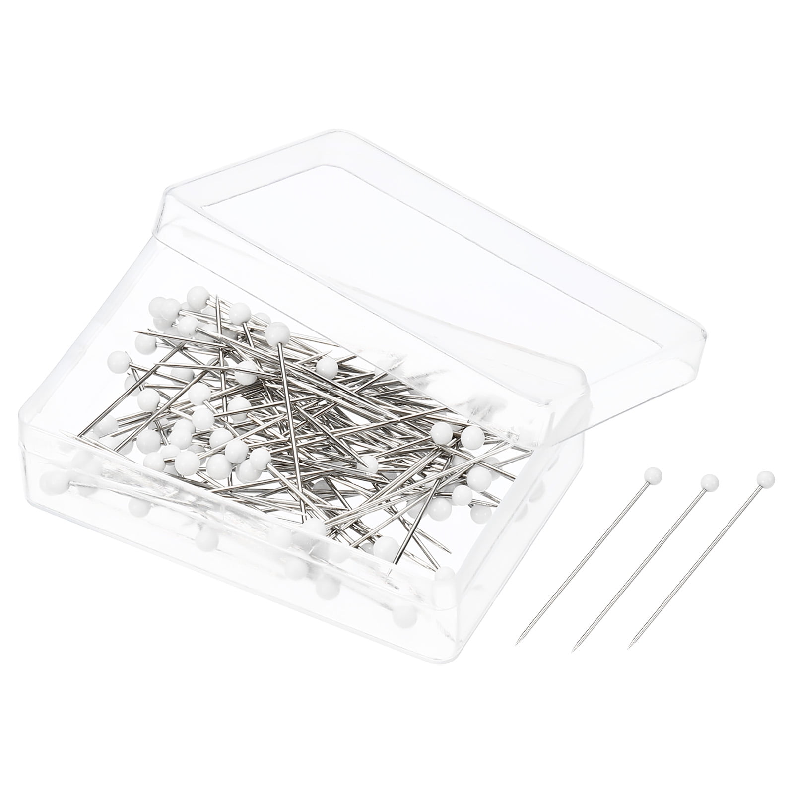 Uxcell Sewing Pins Ball Glass Head Straight Quilting Pin for Sewing ...