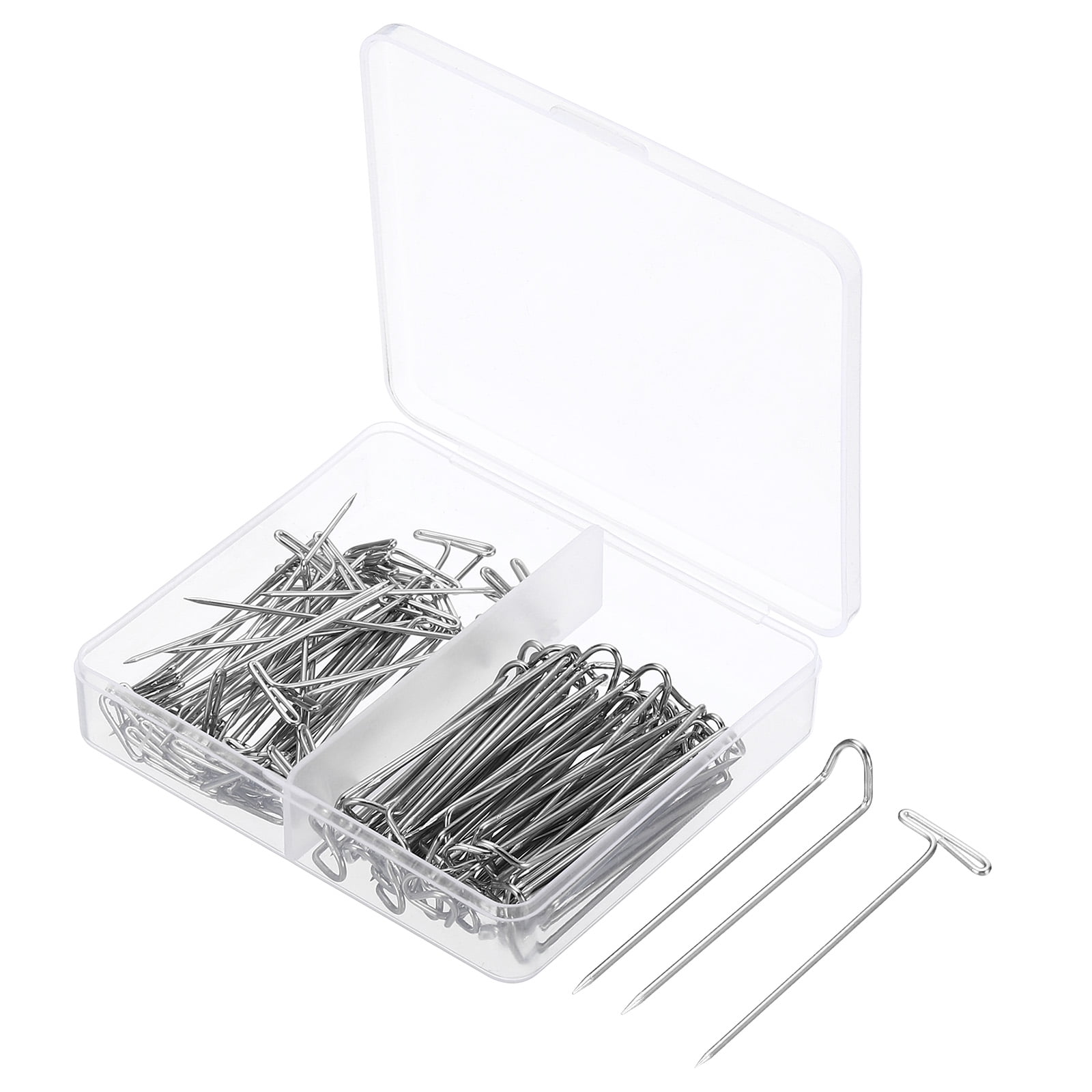 Uxcell Sewing Pins, Stainless Steel Push Pin with 1.5" T Pin and 1.5" U ...