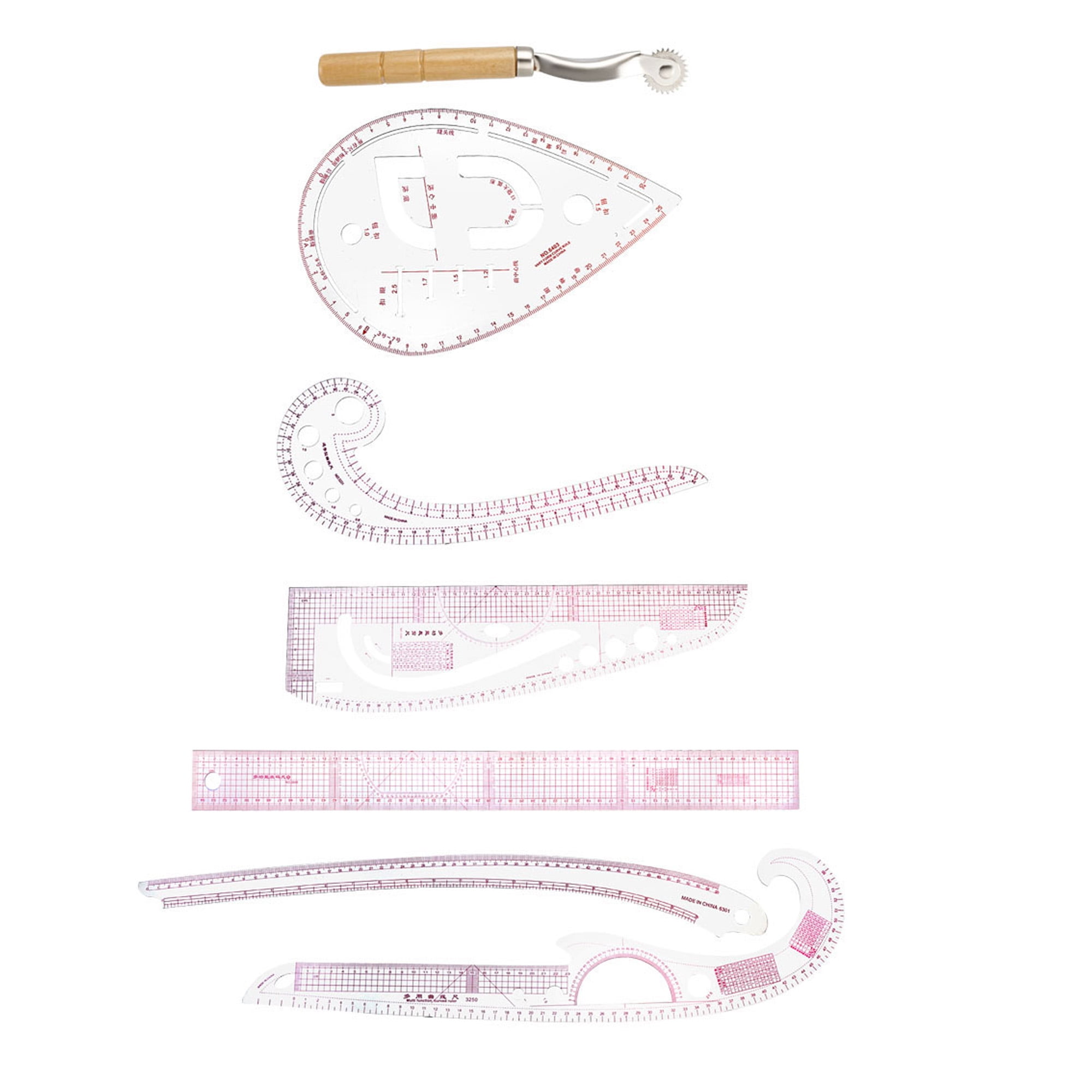 Uxcell Sewing Ruler with Needle Point Tracing Tools 7 Pack - Walmart.com