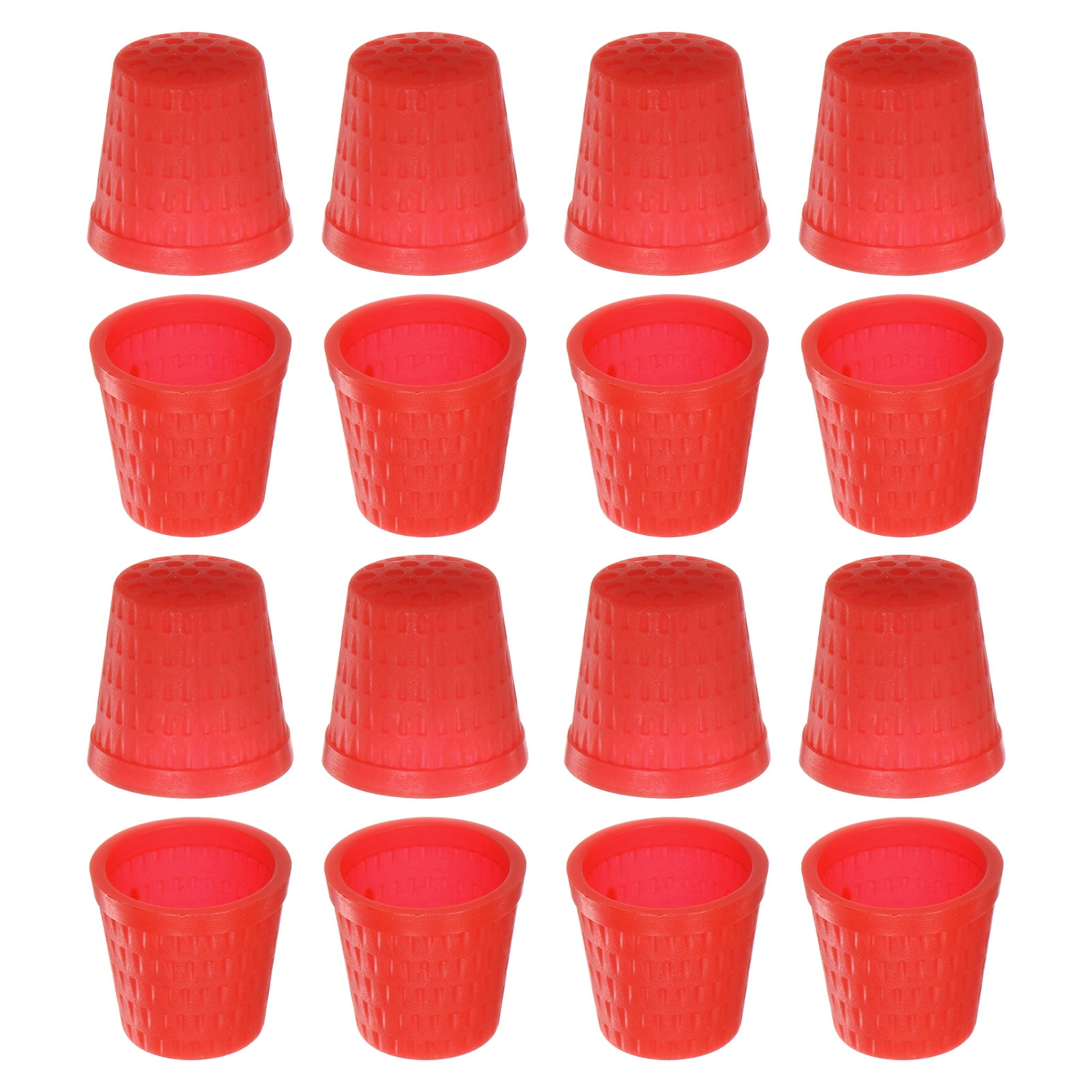 Uxcell Sewing Thimble Plastic Sewing Thimble Finger Protector, Red 50 ...