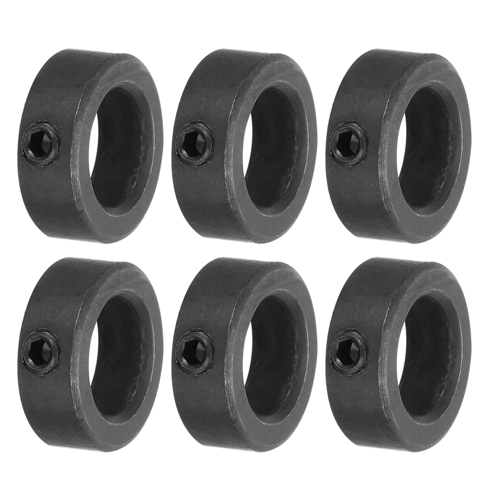 Uxcell Shaft Collar, 0.6 Inch Bore Carbon Steel Set Screw Style ...