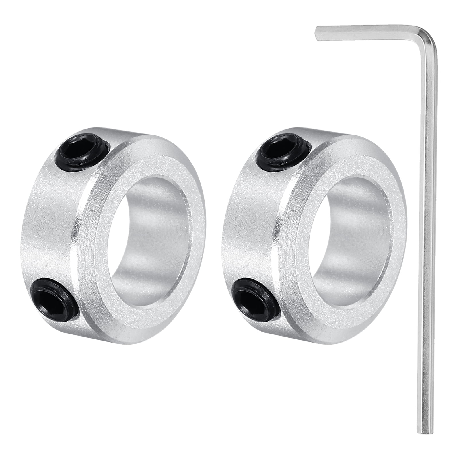 Uxcell Shaft Collar 12mm/ 1/2 Inch Bore Aluminum Set Screw Style ...