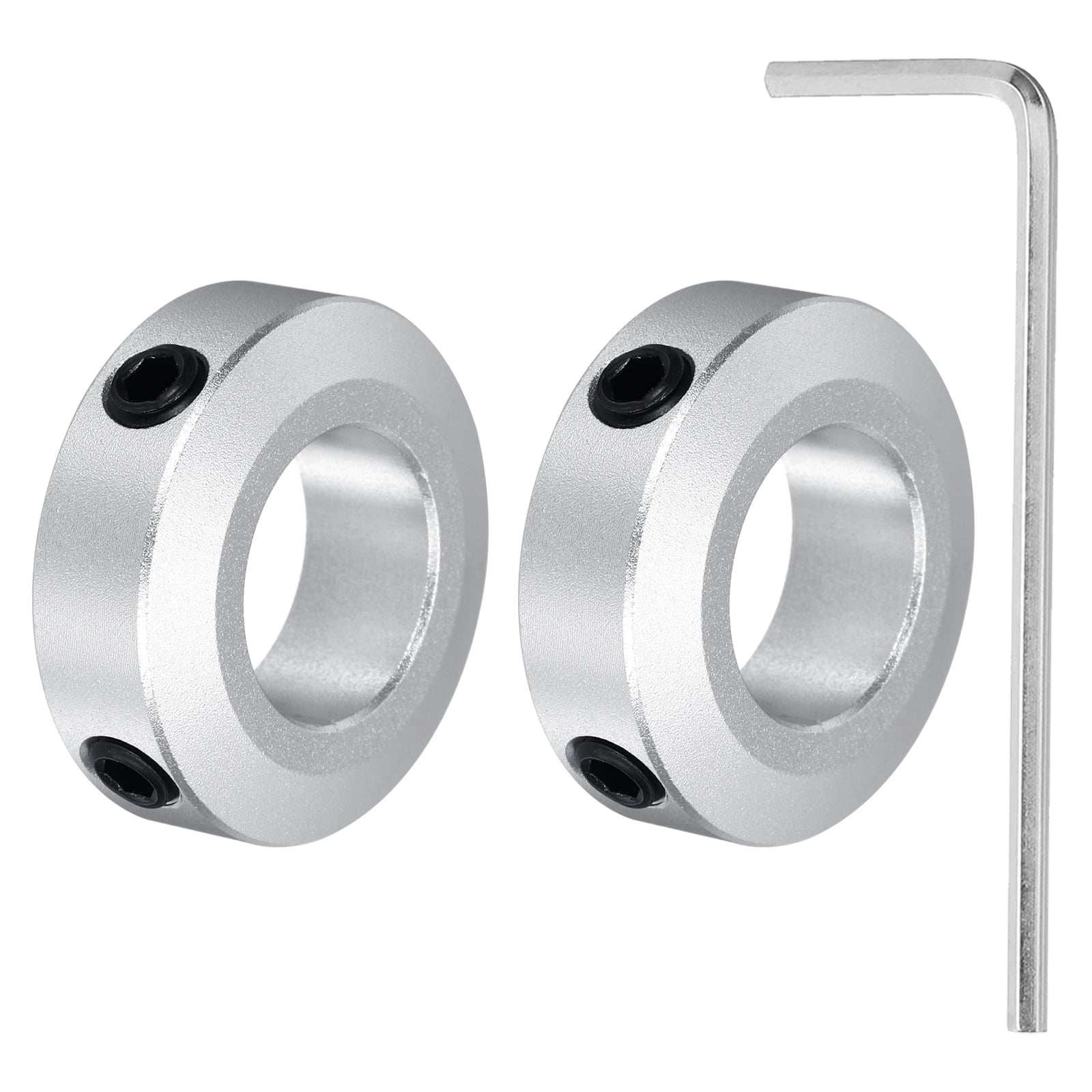 Uxcell Shaft Collar 17mm/ 11/16 Inch Bore Aluminum Set Screw Style ...