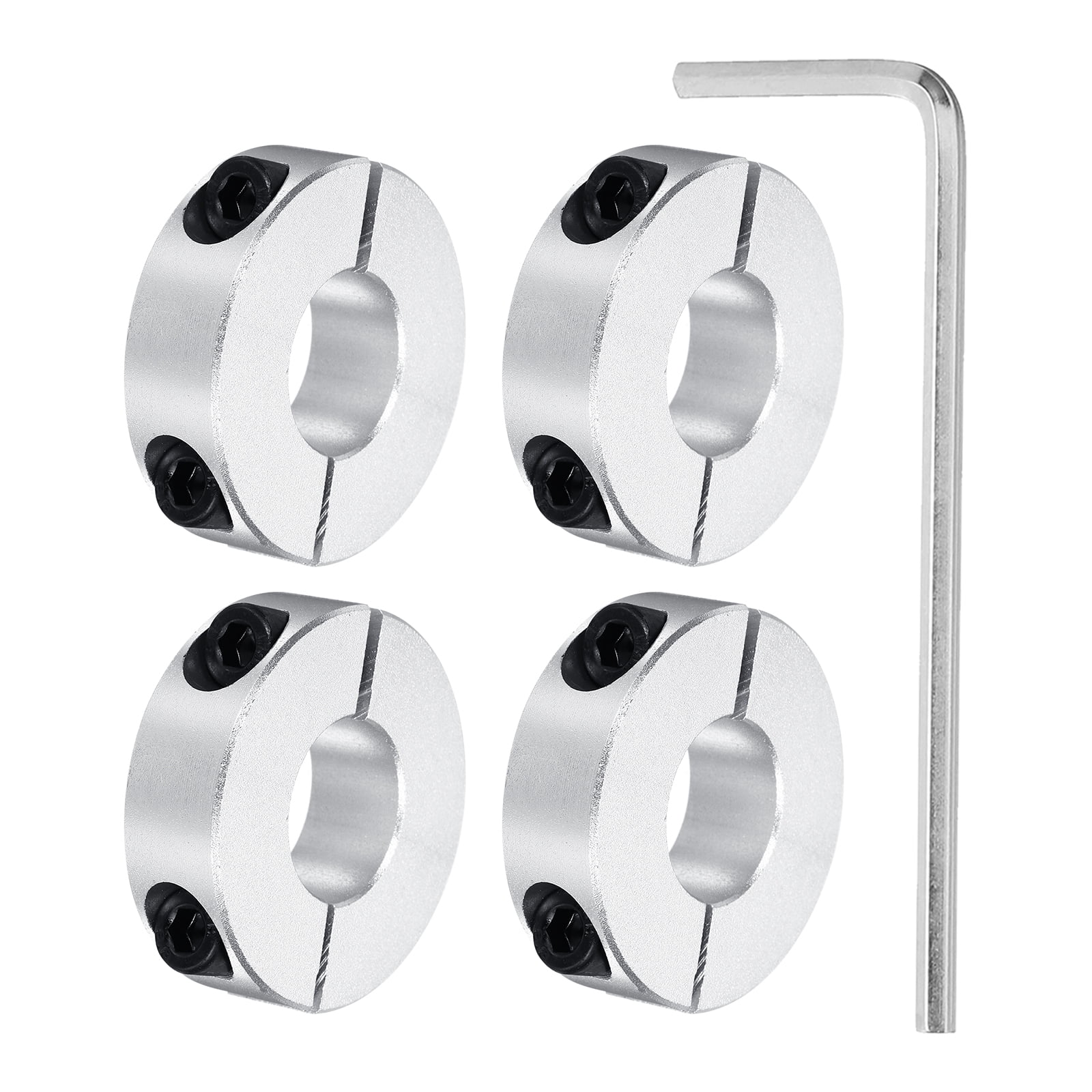 Uxcell Shaft Collar 18mm/ 0.7 Inch Bore Double Split Aluminum Clamping ...